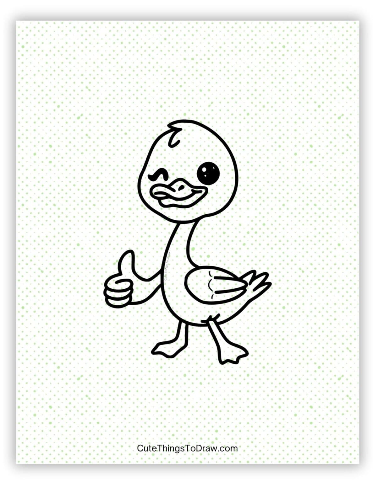 Cute Duck Drawing Ideas - Cute Things to Draw