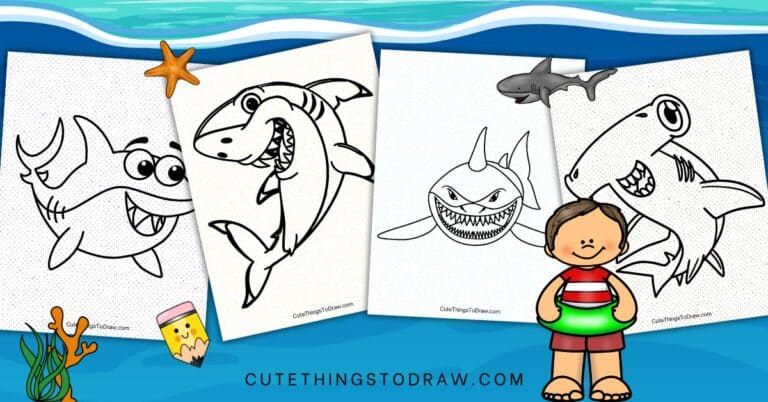 Fun Shark Drawing Ideas - Cute Things to Draw