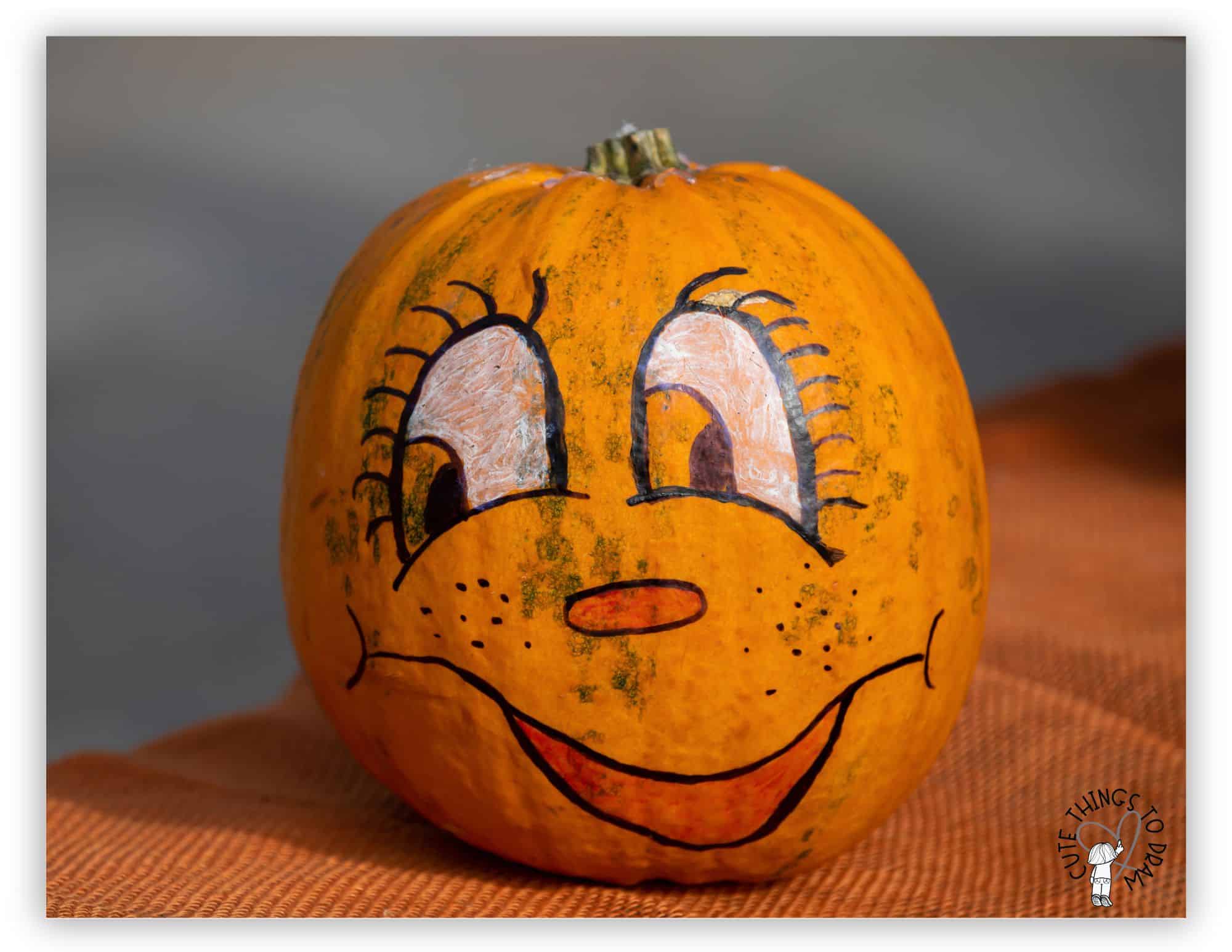 92 Cute Things to Draw on Your Pumpkin - Cute Things to Draw