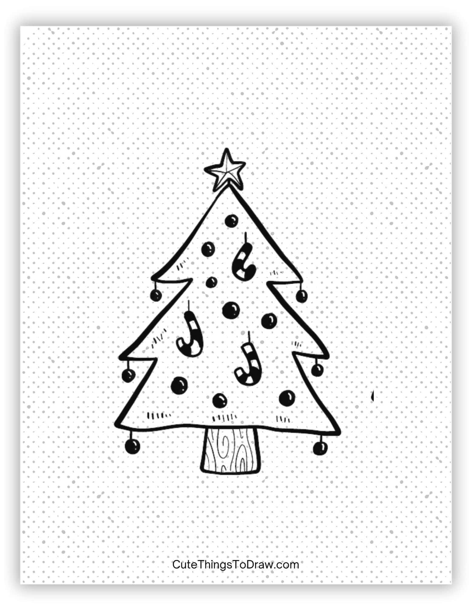 87 Cute Christmas Tree Drawing Ideas - Cute Things to Draw