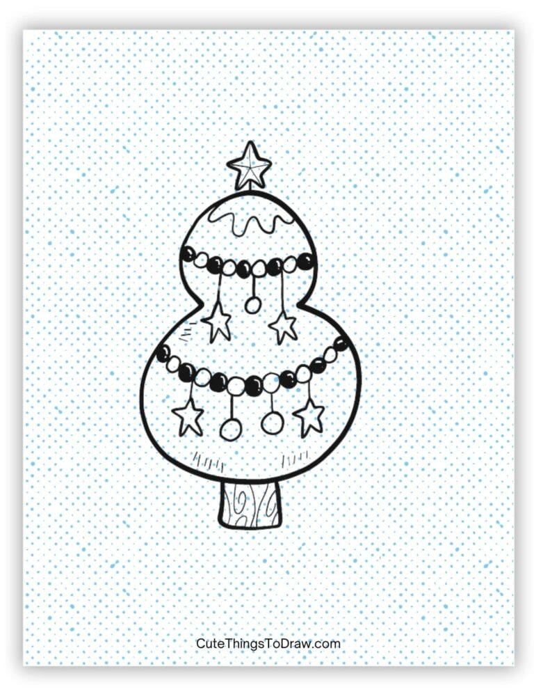 87 Cute Christmas Tree Drawing Ideas - Cute Things to Draw