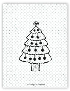 87 Cute Christmas Tree Drawing Ideas - Cute Things to Draw
