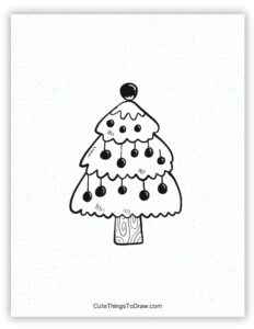 87 Cute Christmas Tree Drawing Ideas - Cute Things to Draw