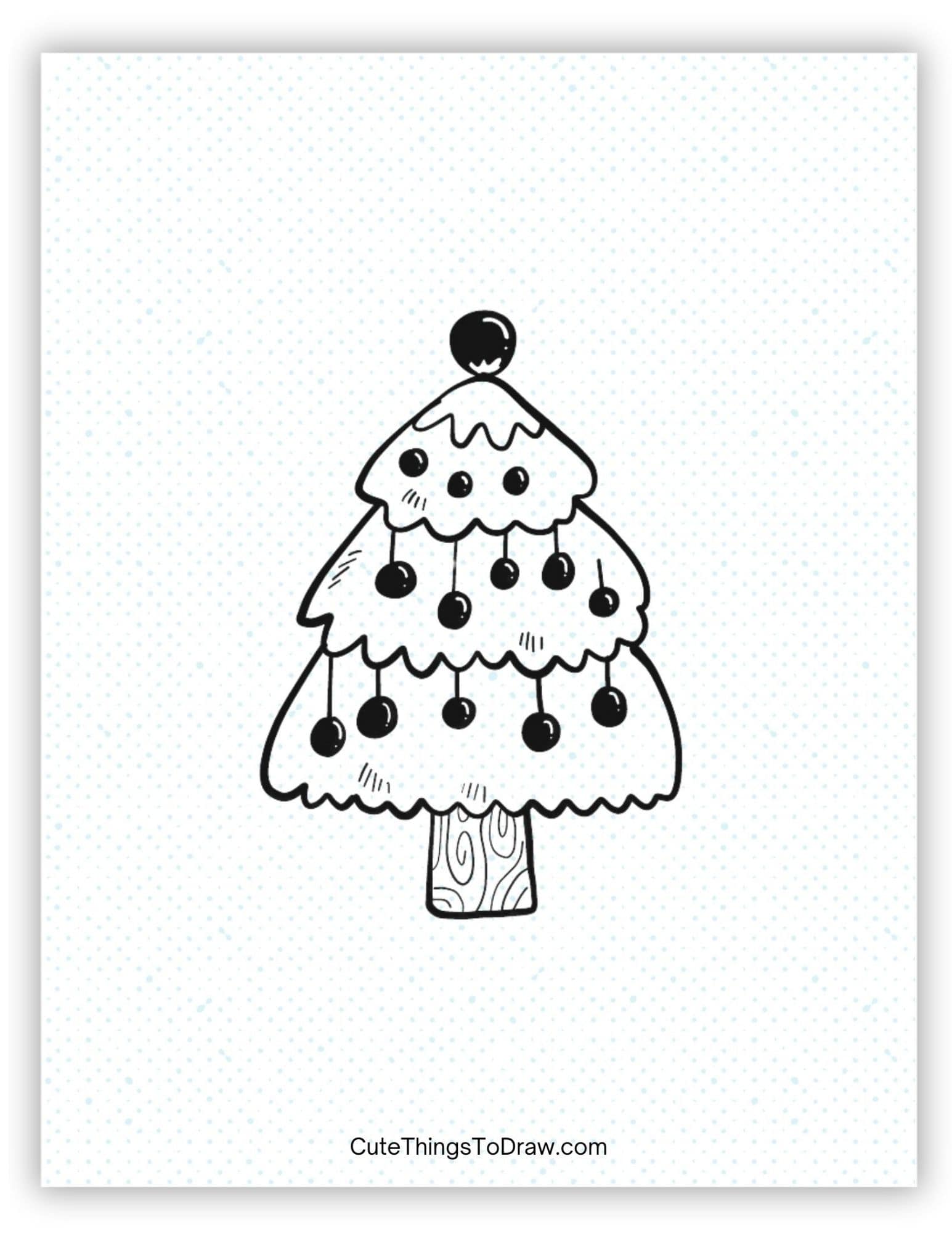 87 Cute Christmas Tree Drawing Ideas - Cute Things to Draw