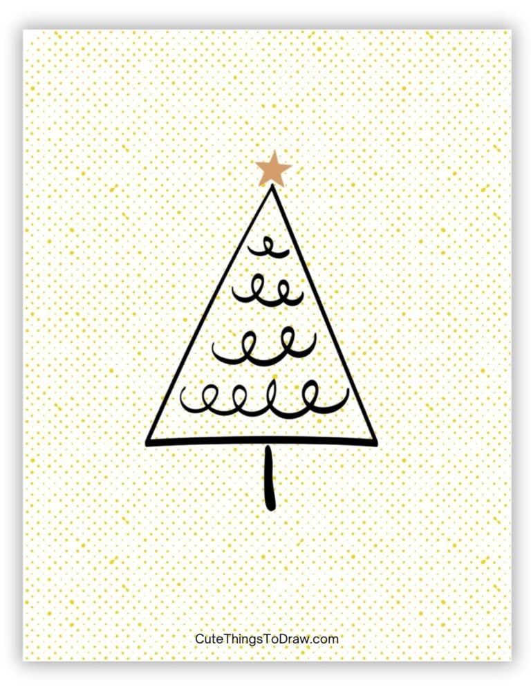 87 Cute Christmas Tree Drawing Ideas - Cute Things to Draw
