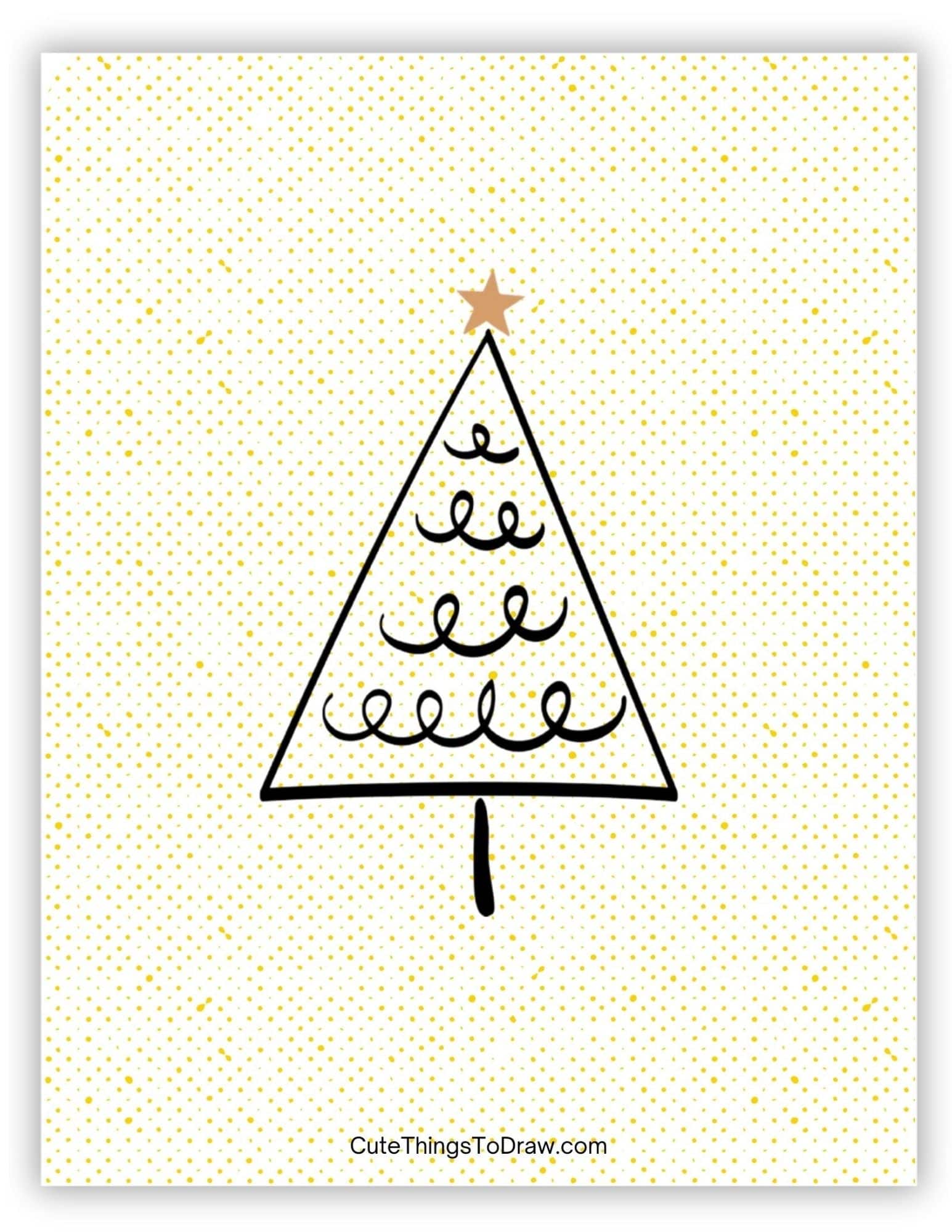 87 Cute Christmas Tree Drawing Ideas - Cute Things to Draw