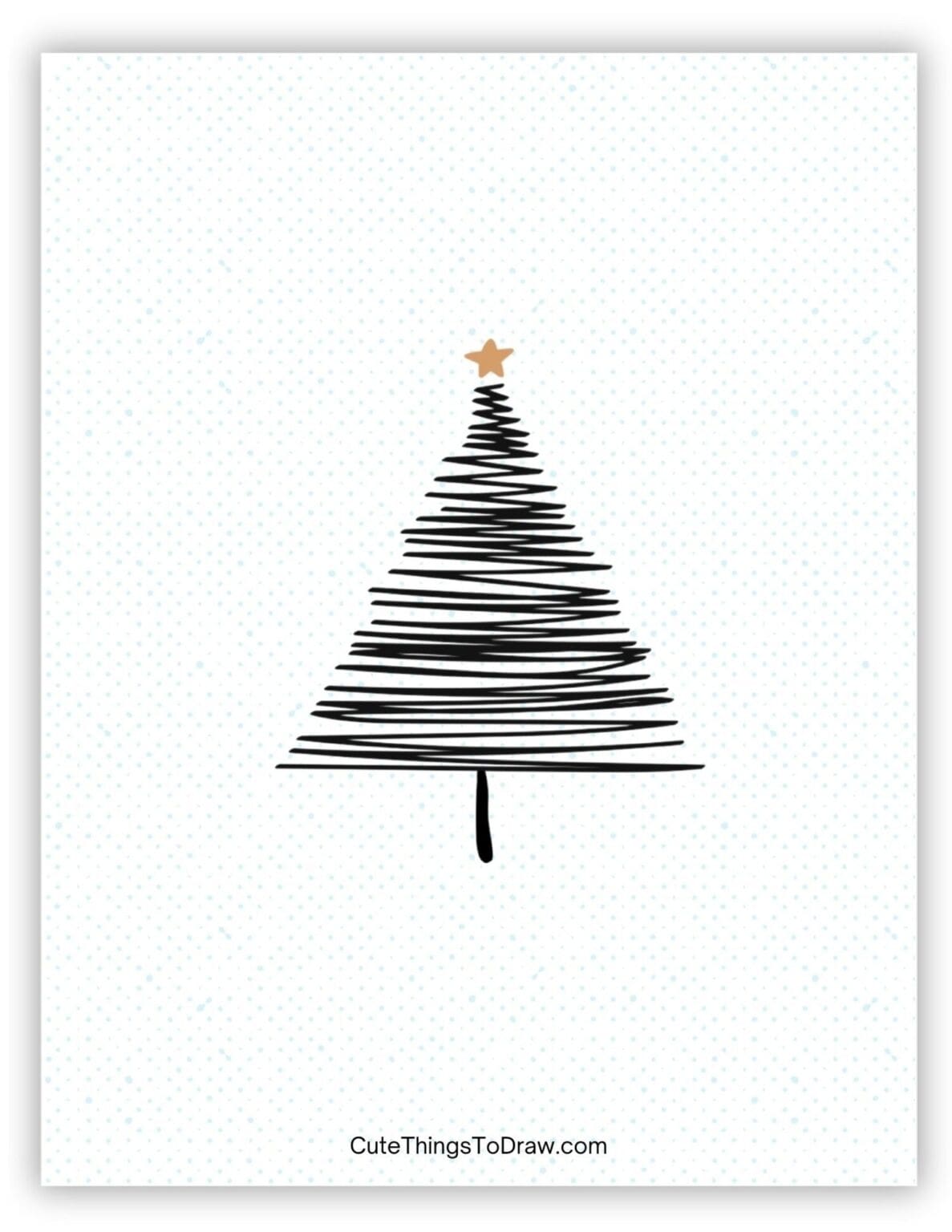 87 Cute Christmas Tree Drawing Ideas - Cute Things to Draw