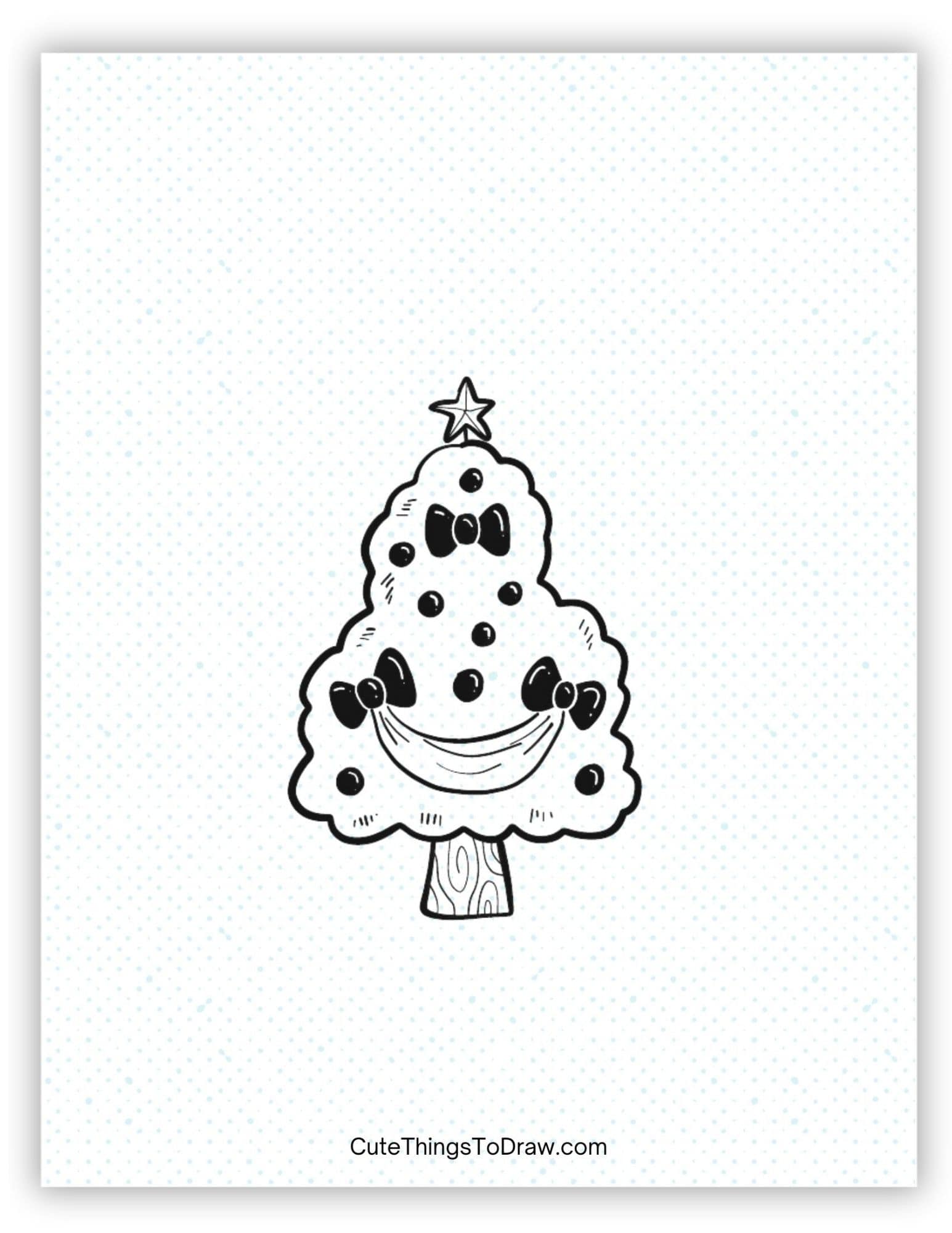 87 Cute Christmas Tree Drawing Ideas - Cute Things to Draw