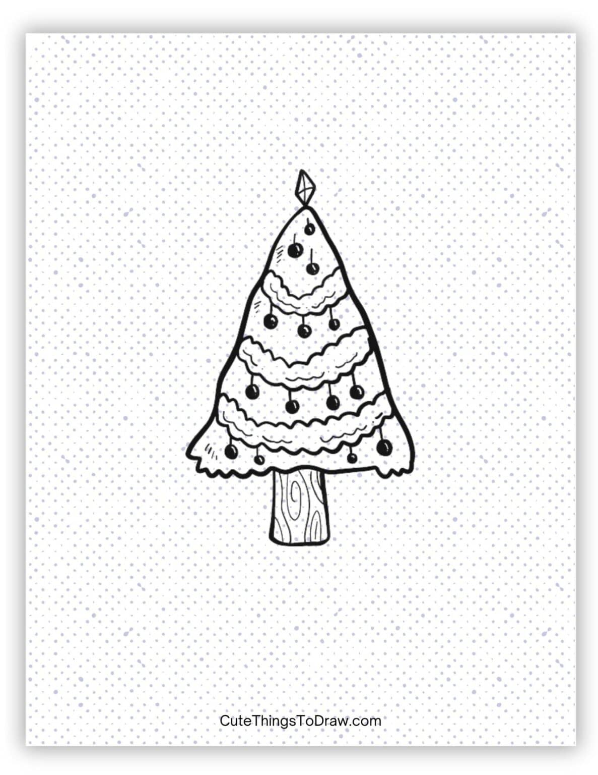 87 Cute Christmas Tree Drawing Ideas - Cute Things to Draw