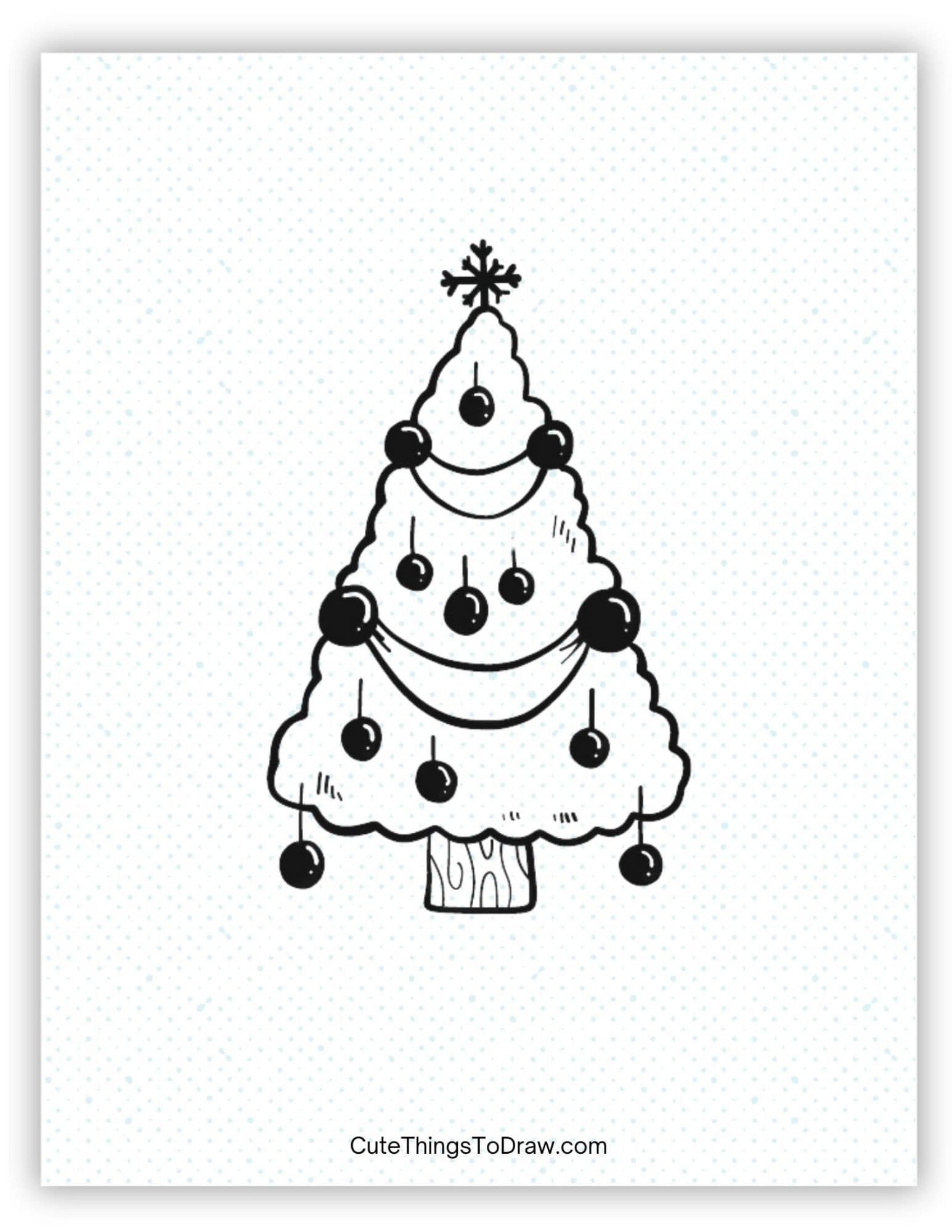 87 Cute Christmas Tree Drawing Ideas - Cute Things to Draw