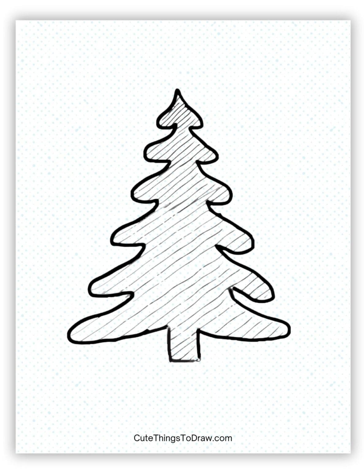 87 Cute Christmas Tree Drawing Ideas - Cute Things to Draw