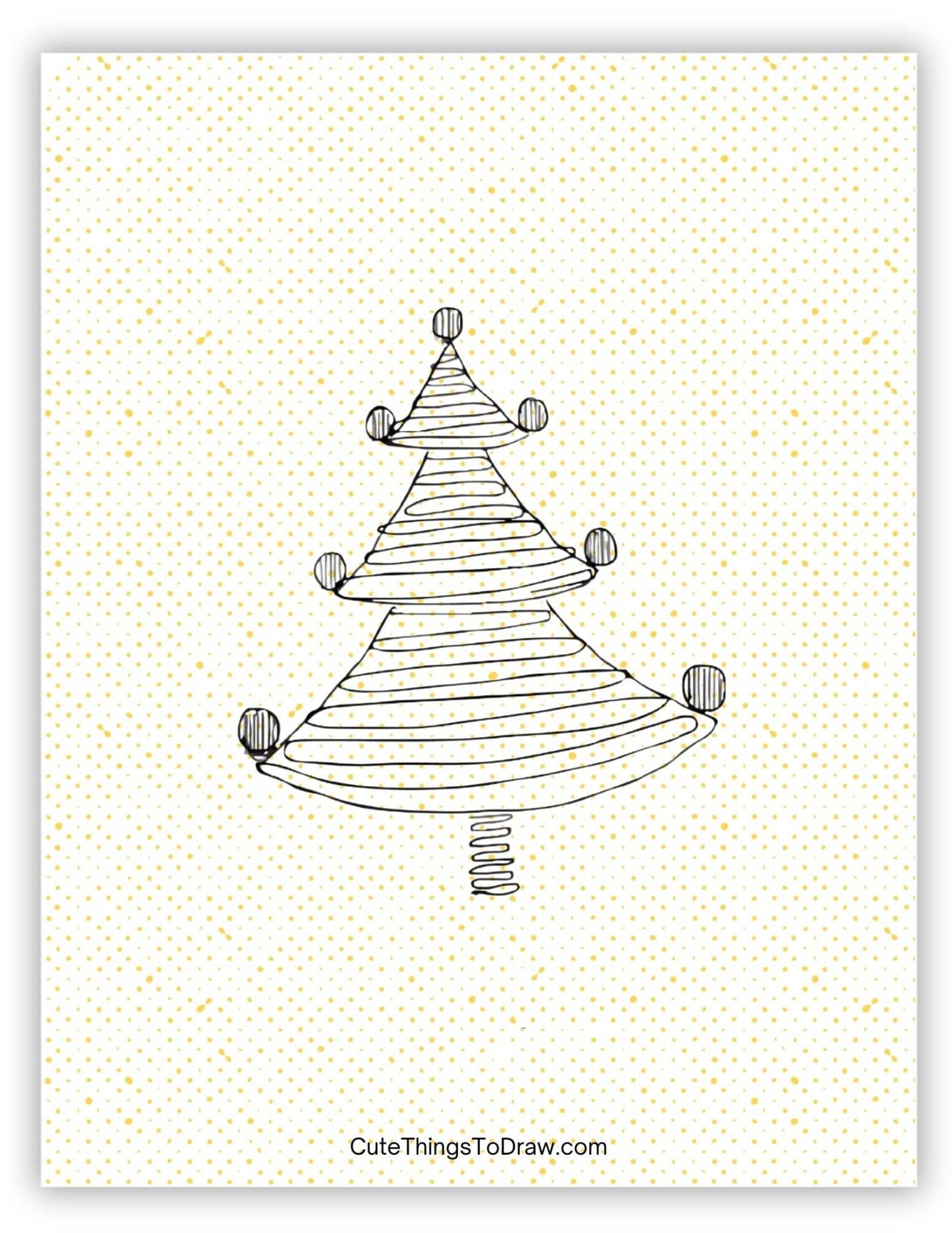 87 Cute Christmas Tree Drawing Ideas - Cute Things to Draw