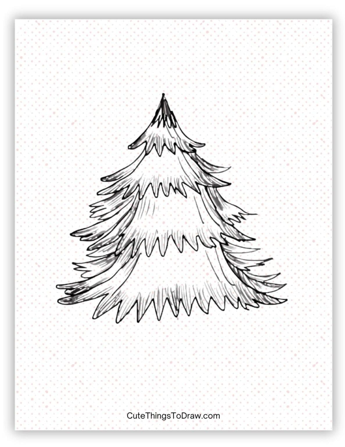 87 Cute Christmas Tree Drawing Ideas - Cute Things to Draw