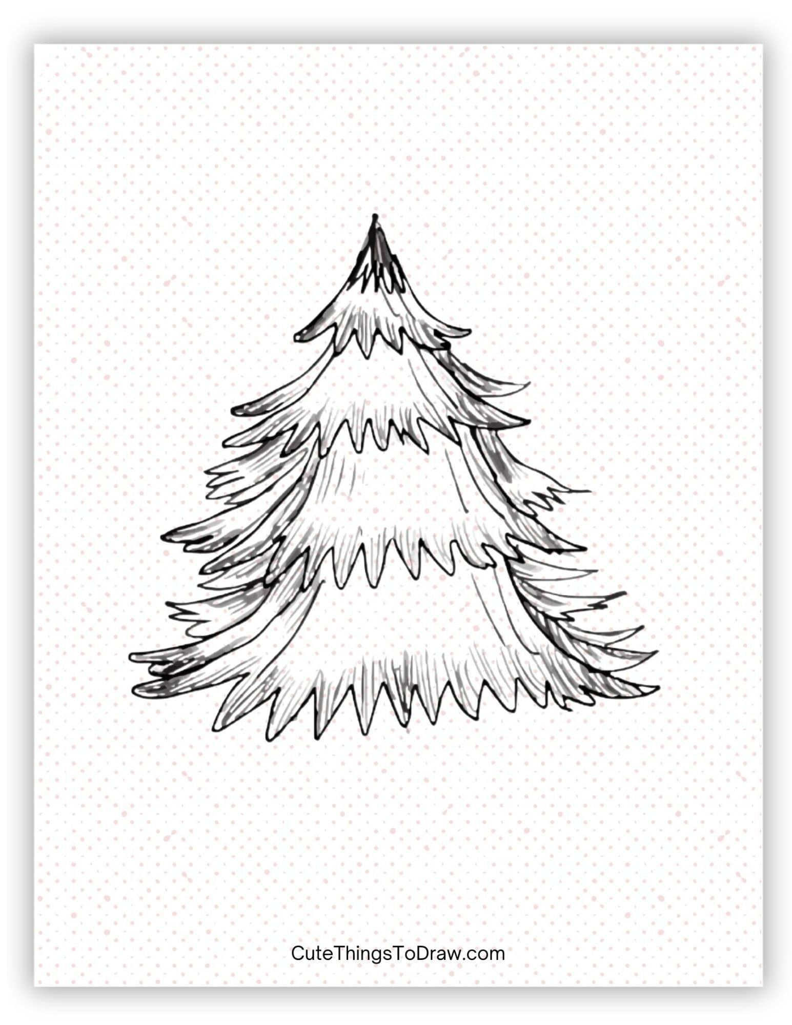 87 Cute Christmas Tree Drawing Ideas - Cute Things to Draw