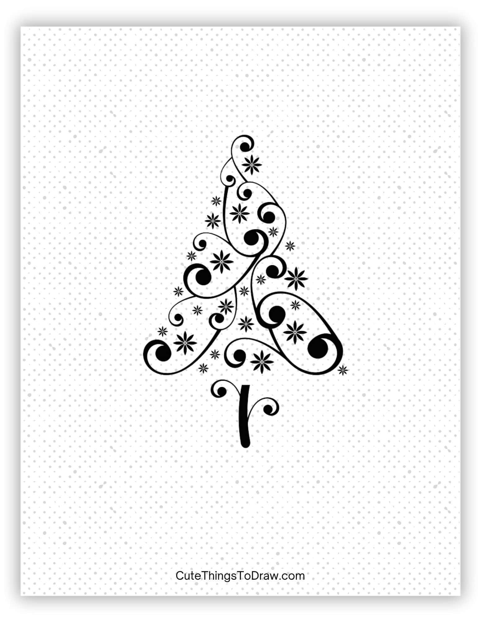 87 Cute Christmas Tree Drawing Ideas - Cute Things to Draw