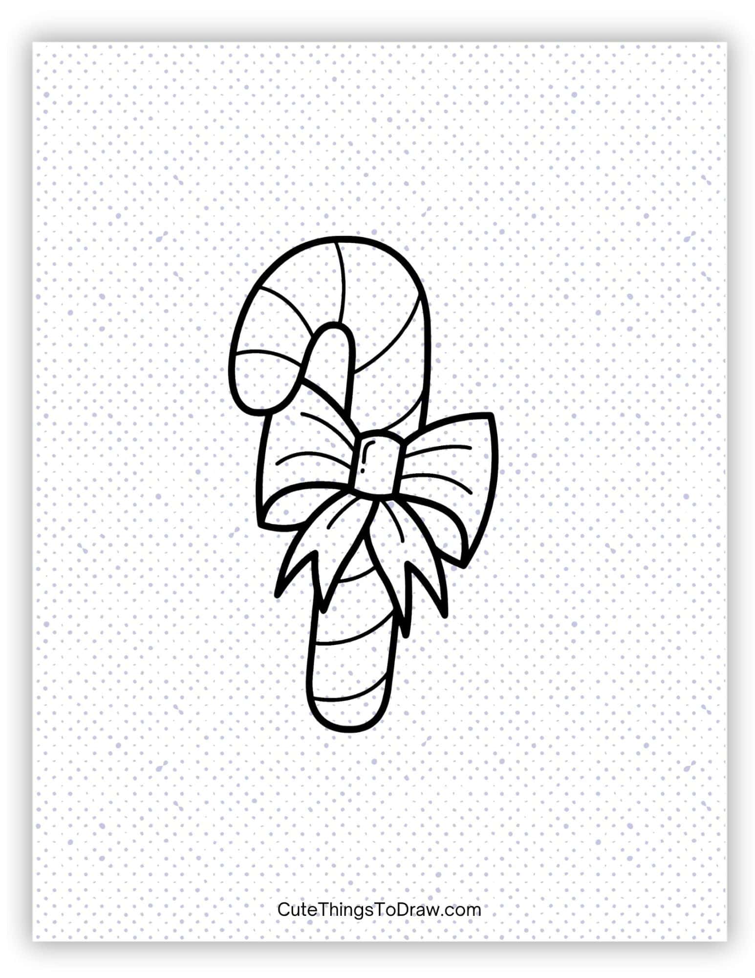Cute Candy Cane Drawing Ideas - Cute Things to Draw