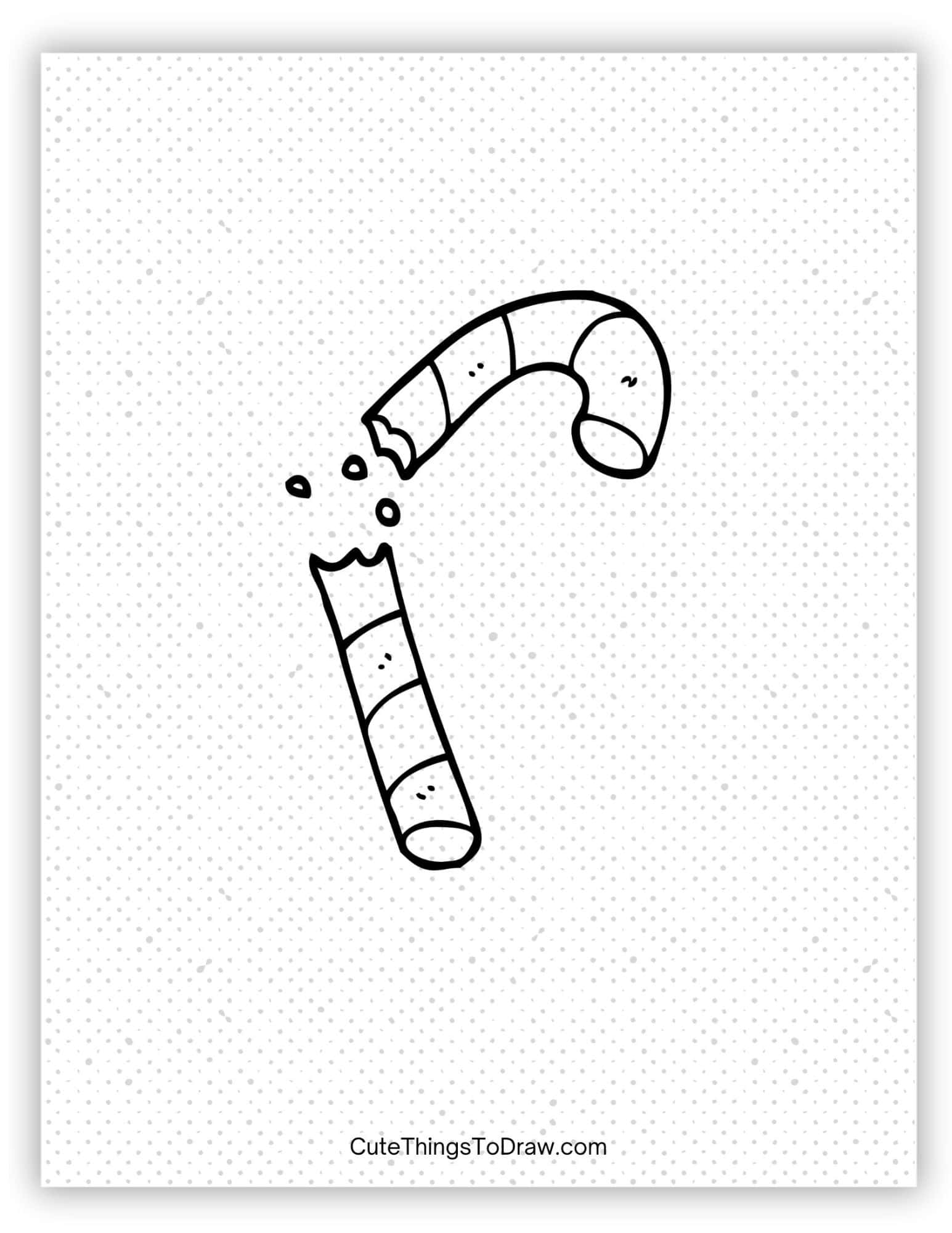 Cute Candy Cane Drawing Ideas - Cute Things to Draw