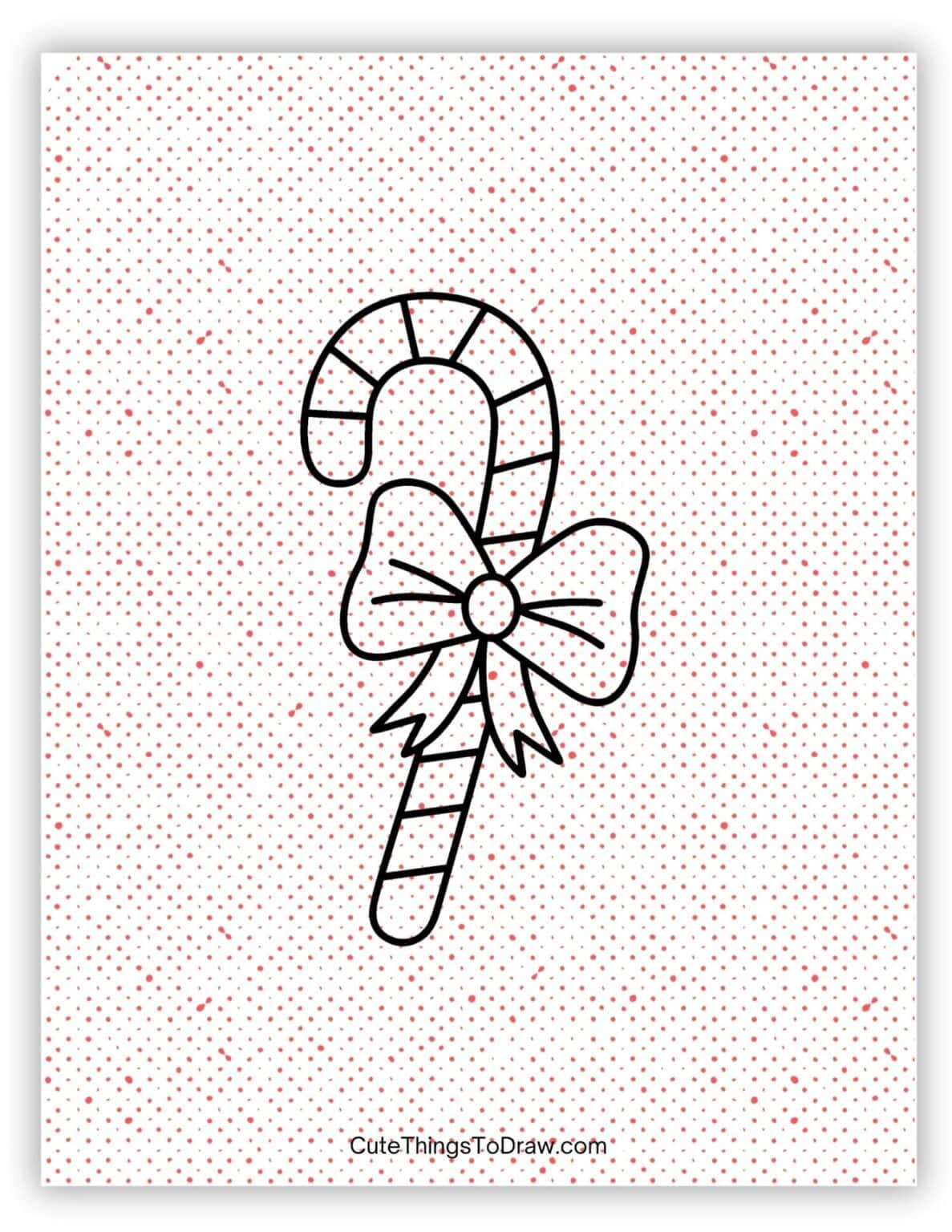 Cute Candy Cane Drawing Ideas - Cute Things to Draw
