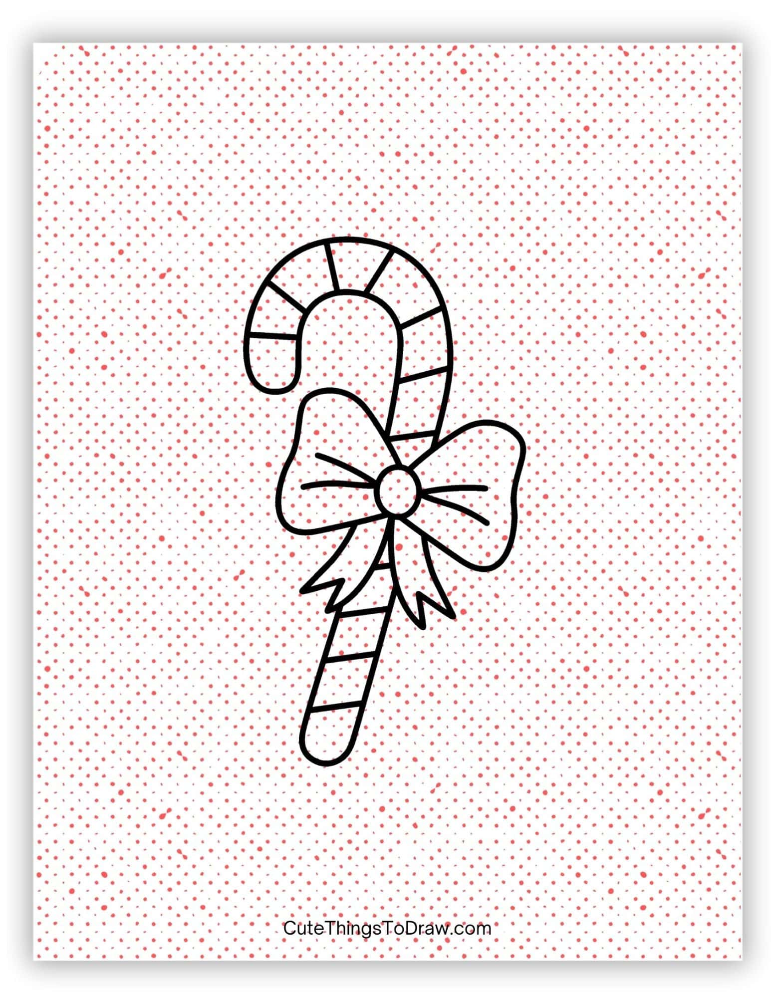 Cute Candy Cane Drawing Ideas - Cute Things to Draw