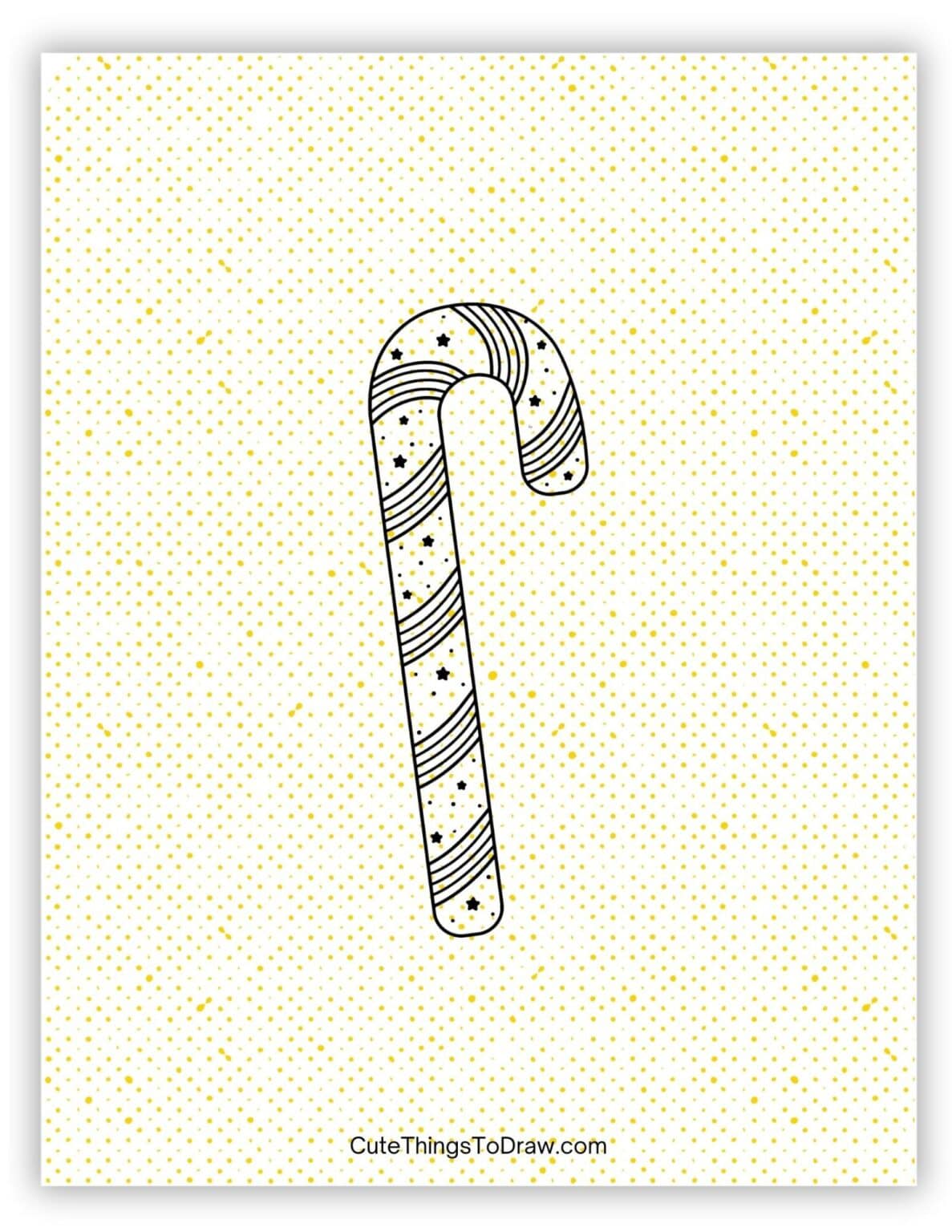 Cute Candy Cane Drawing Ideas - Cute Things to Draw