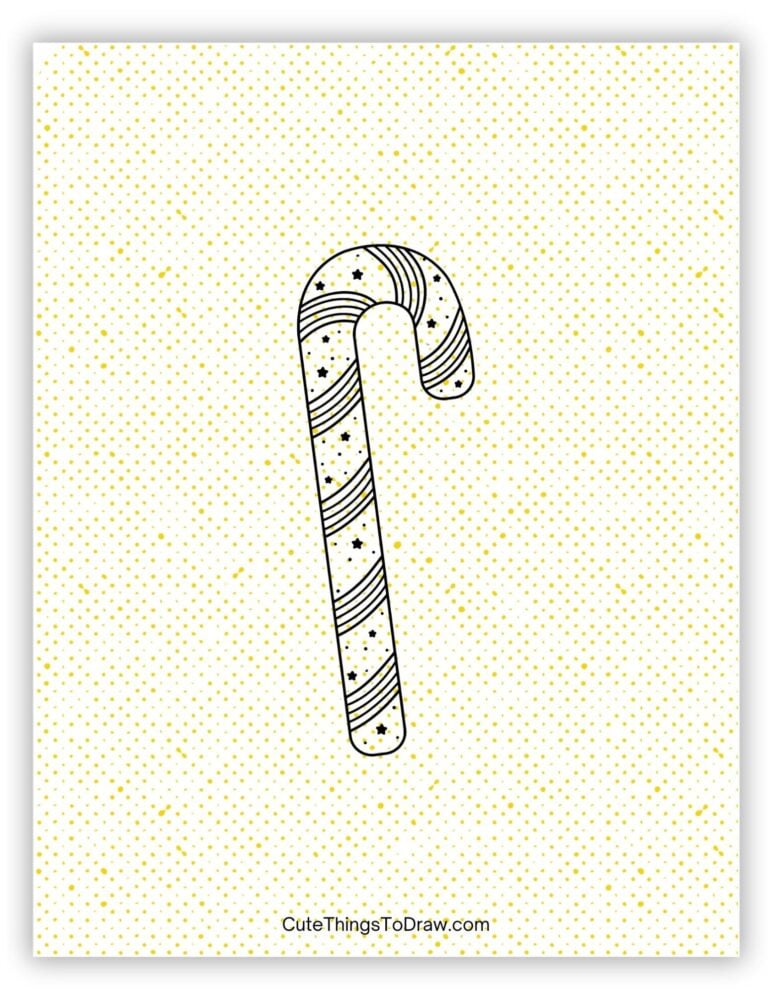 Cute Candy Cane Drawing Ideas - Cute Things to Draw