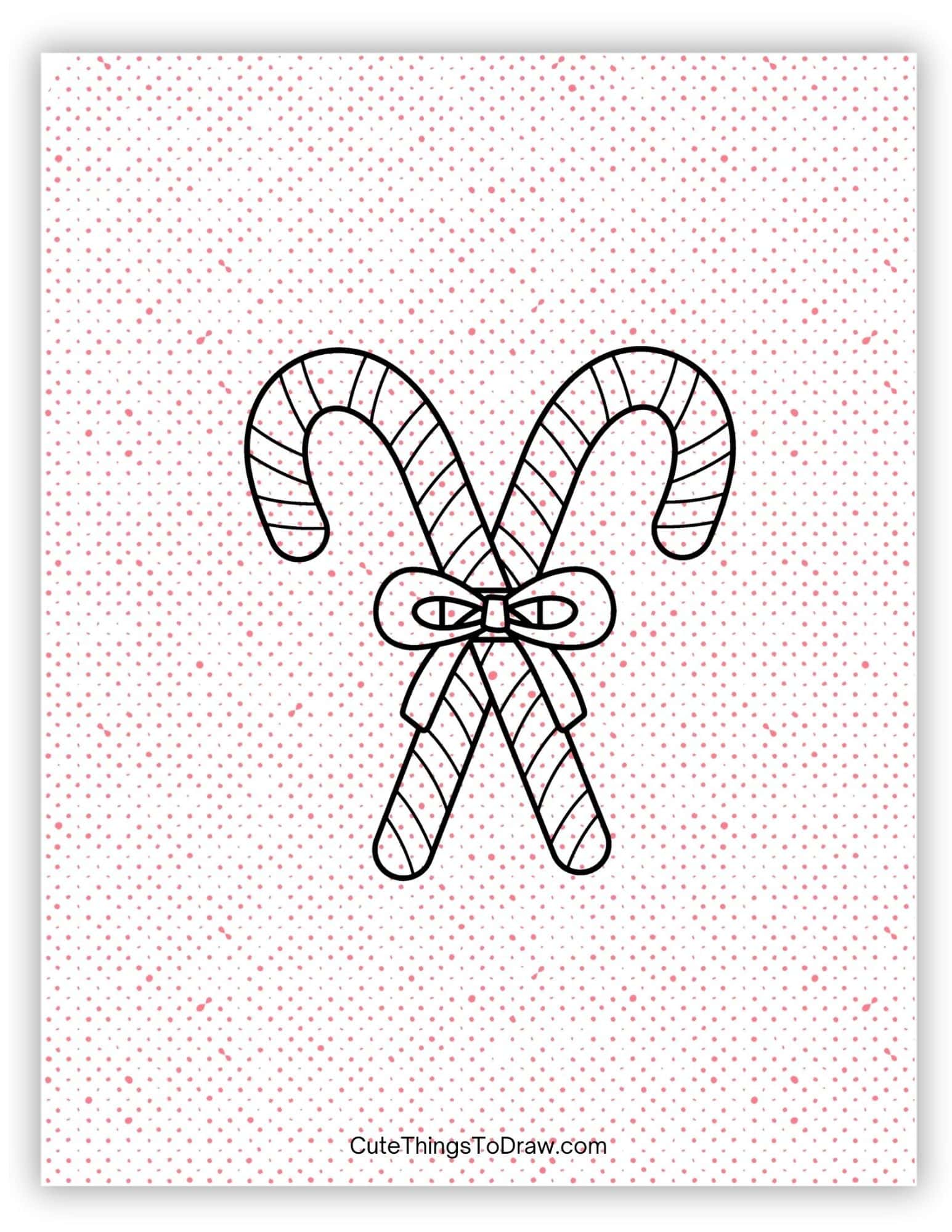 Cute Candy Cane Drawing Ideas - Cute Things to Draw