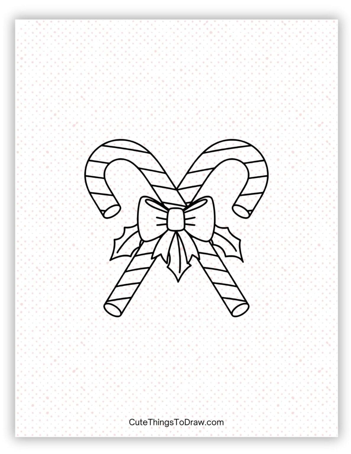 Cute Candy Cane Drawing Ideas - Cute Things to Draw