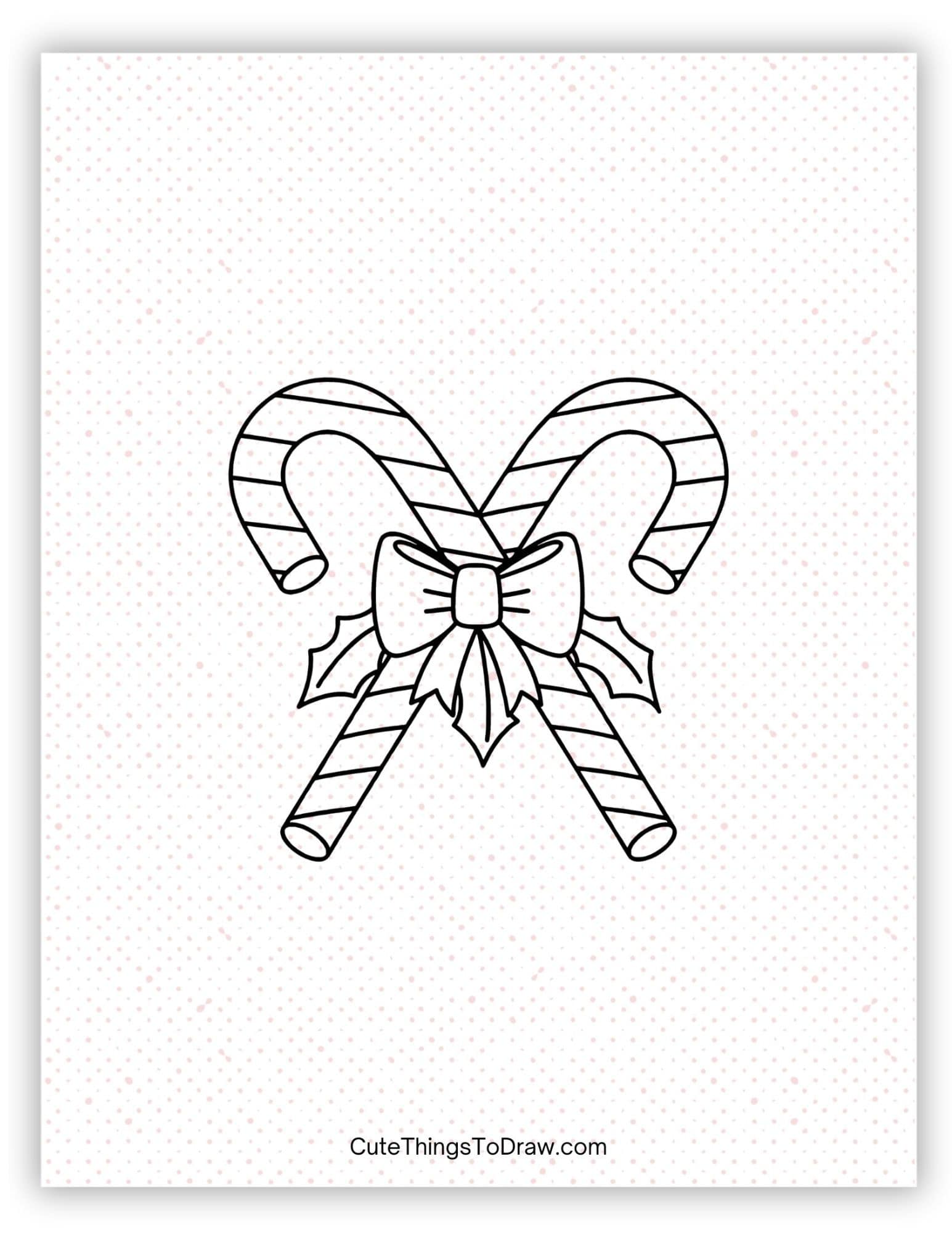 Cute Candy Cane Drawing Ideas - Cute Things to Draw