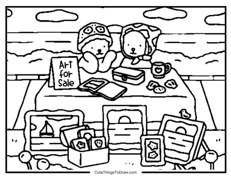 Cute Bobbie Goods and Friends Coloring Pages (Free PDF Printables ...