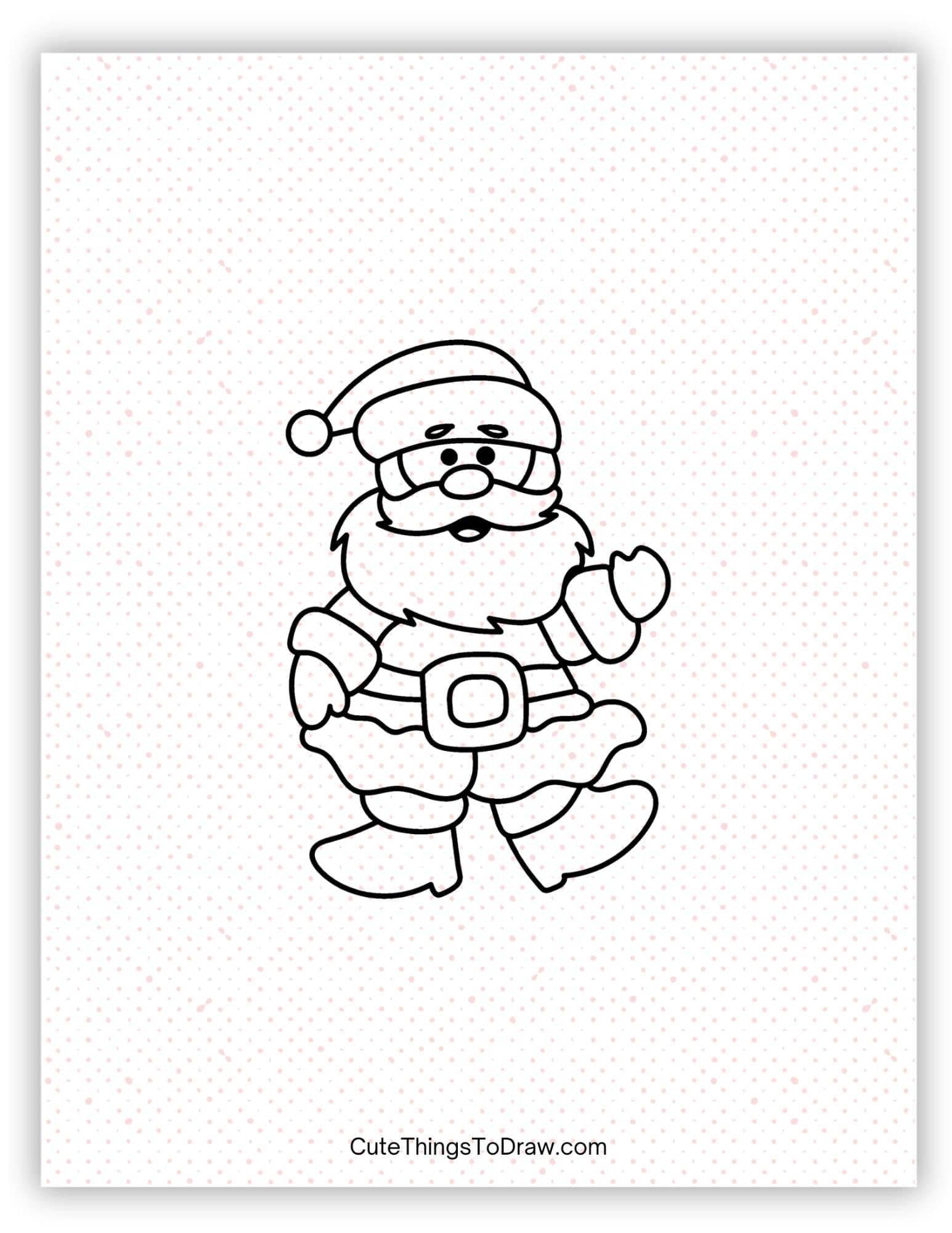 Cute Santa Claus Drawing Ideas - Cute Things to Draw