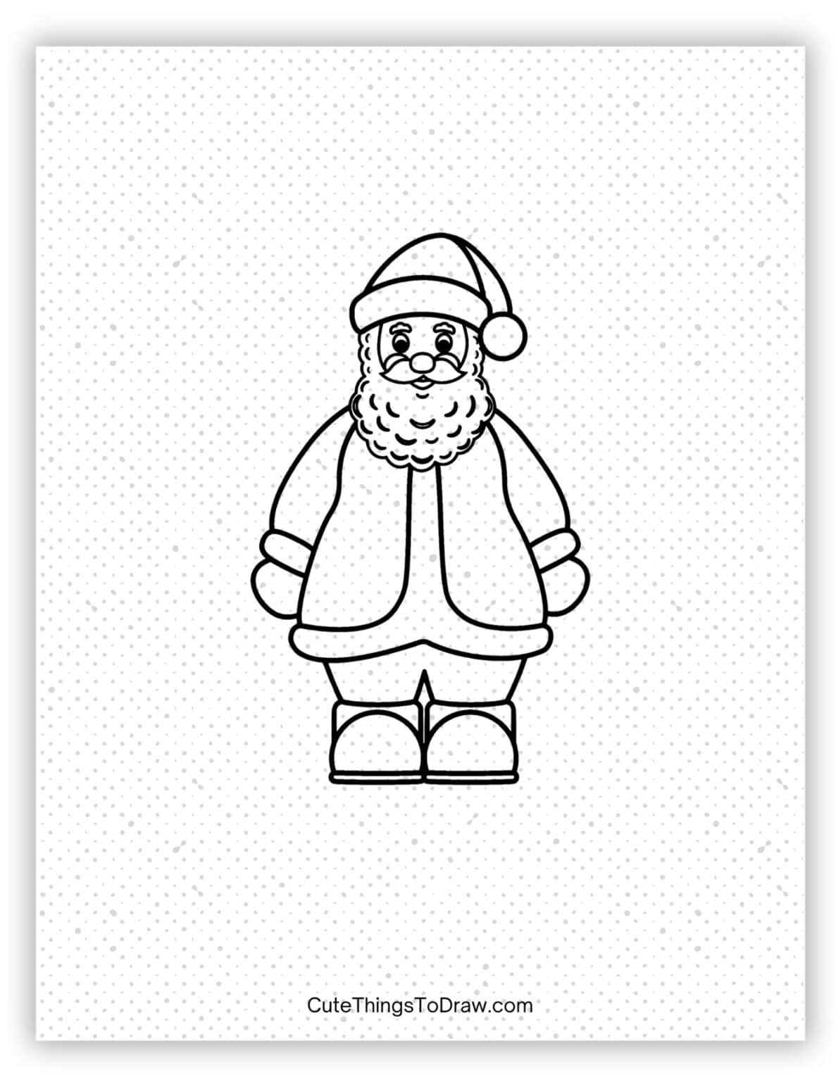 Cute Santa Claus Drawing Ideas - Cute Things to Draw