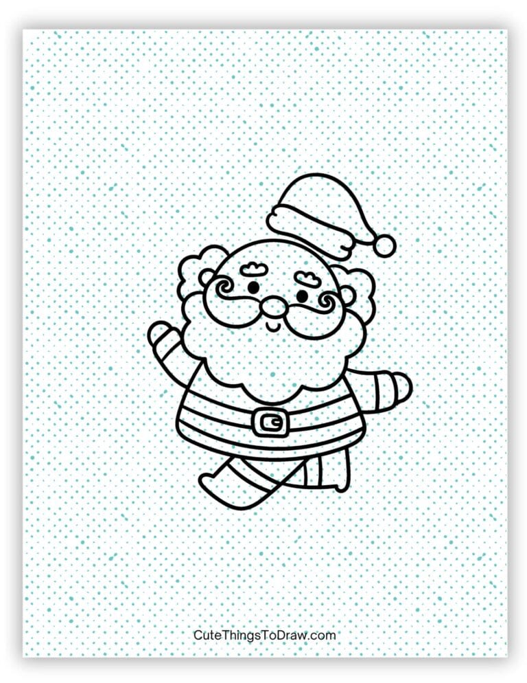 Cute Santa Claus Drawing Ideas - Cute Things to Draw