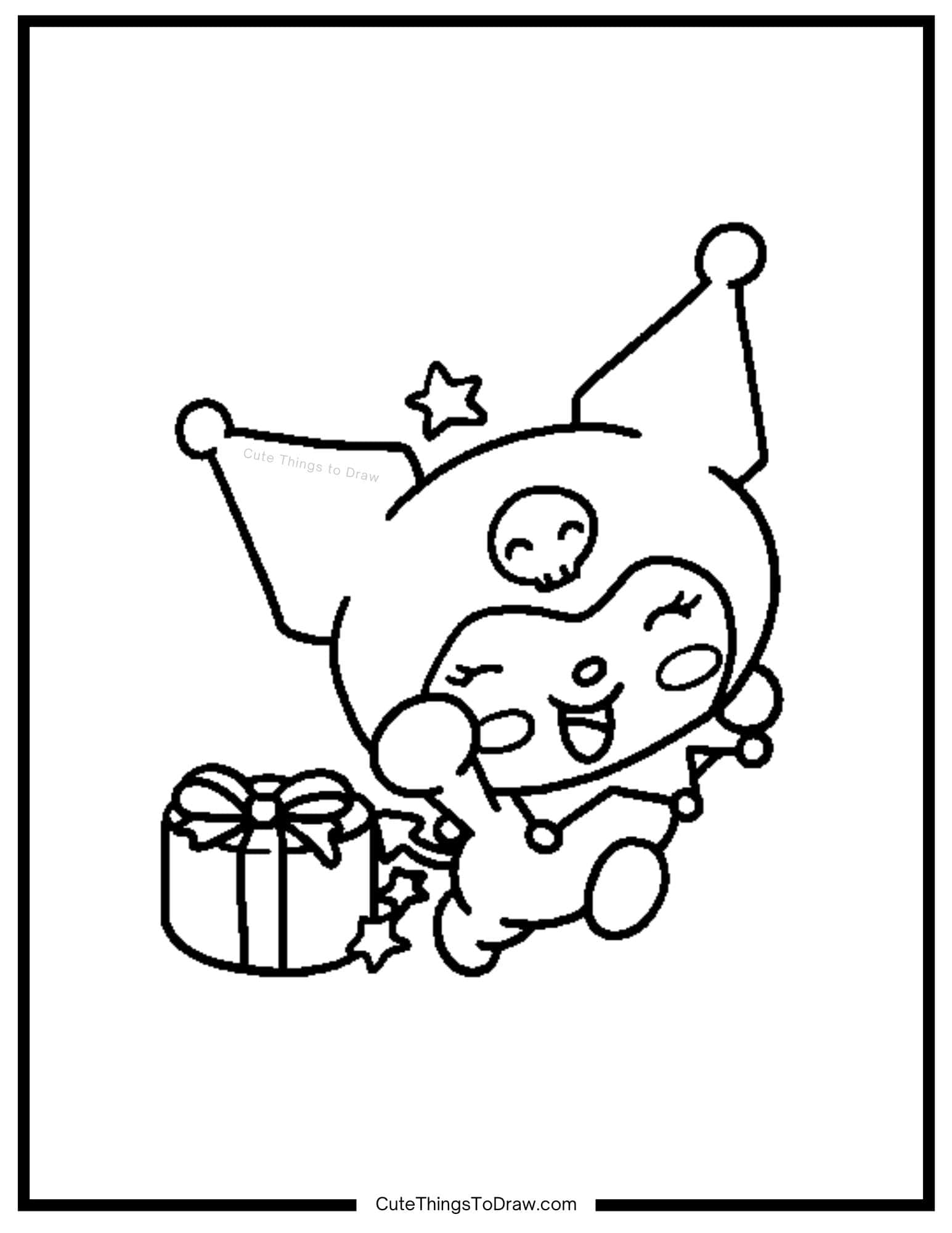 Cute Kuromi Coloring Pages (Free PDF Printables) - Cute Things to Draw