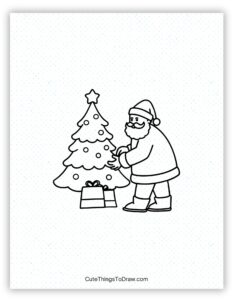Cute Santa Claus Drawing Ideas - Cute Things to Draw