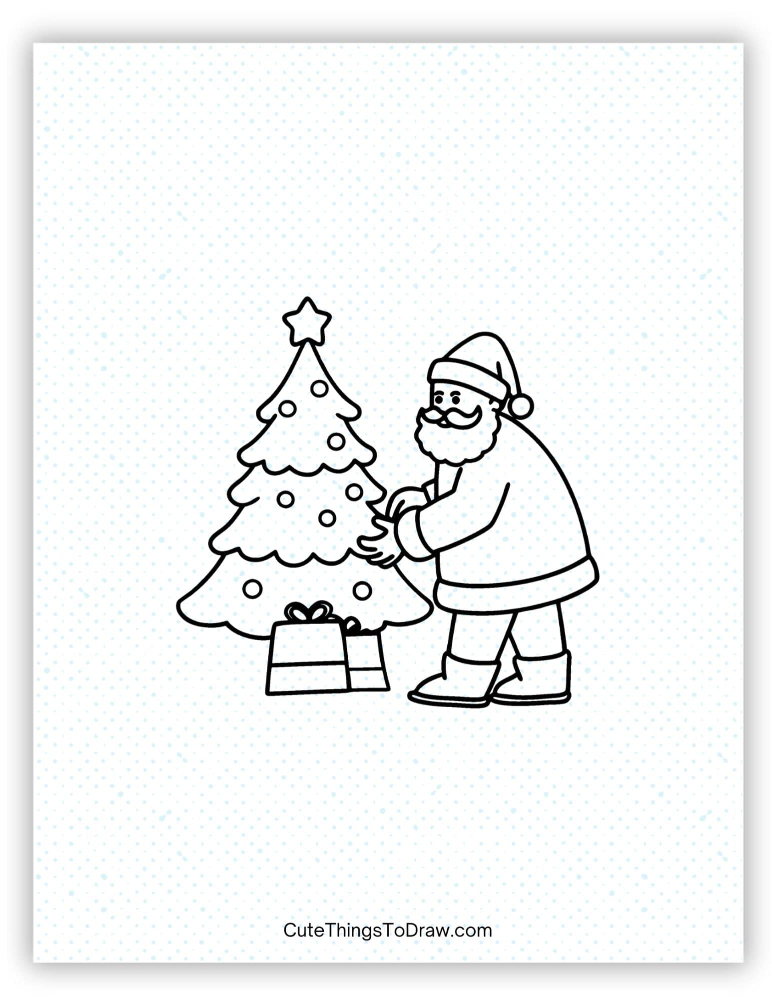Cute Santa Claus Drawing Ideas - Cute Things to Draw