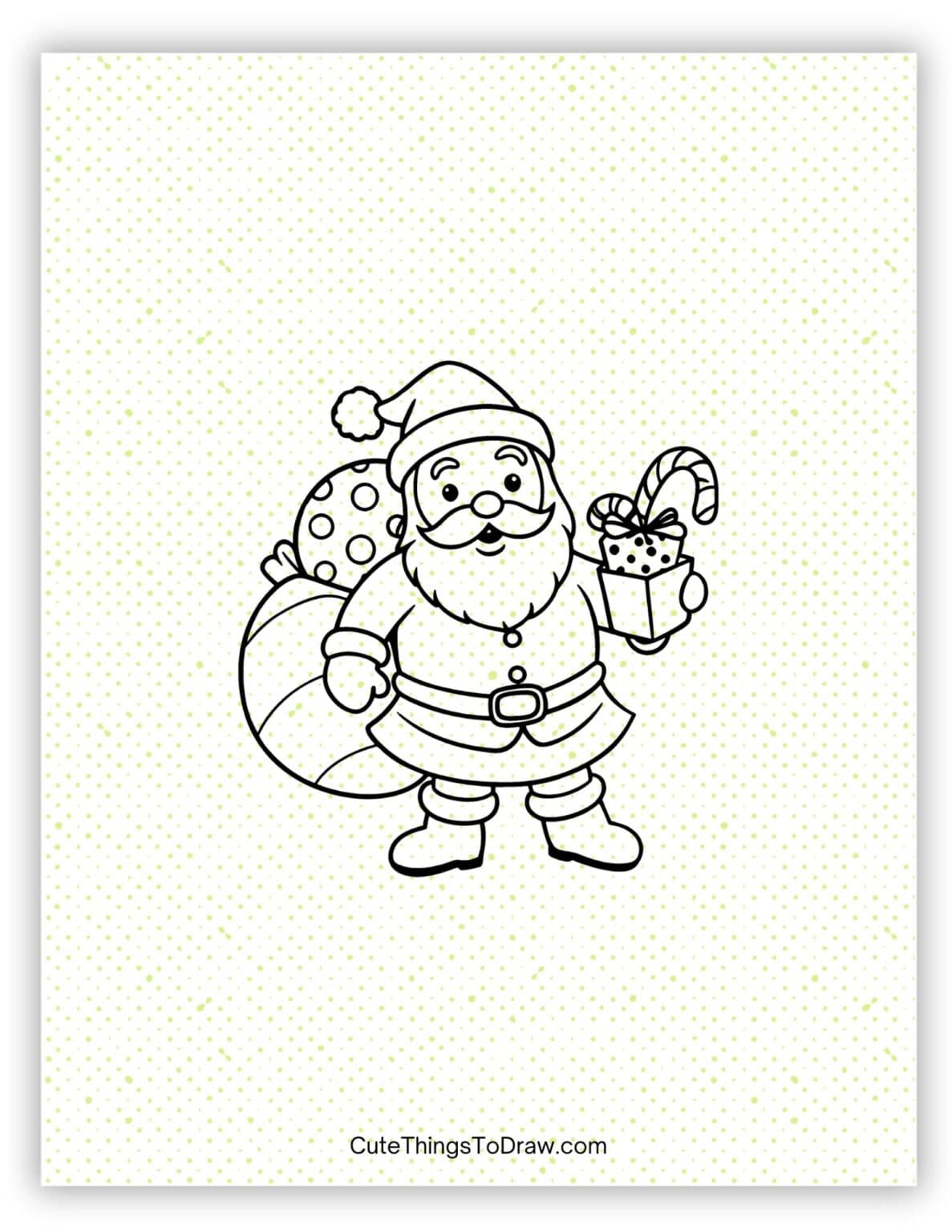 Cute Santa Claus Drawing Ideas - Cute Things to Draw