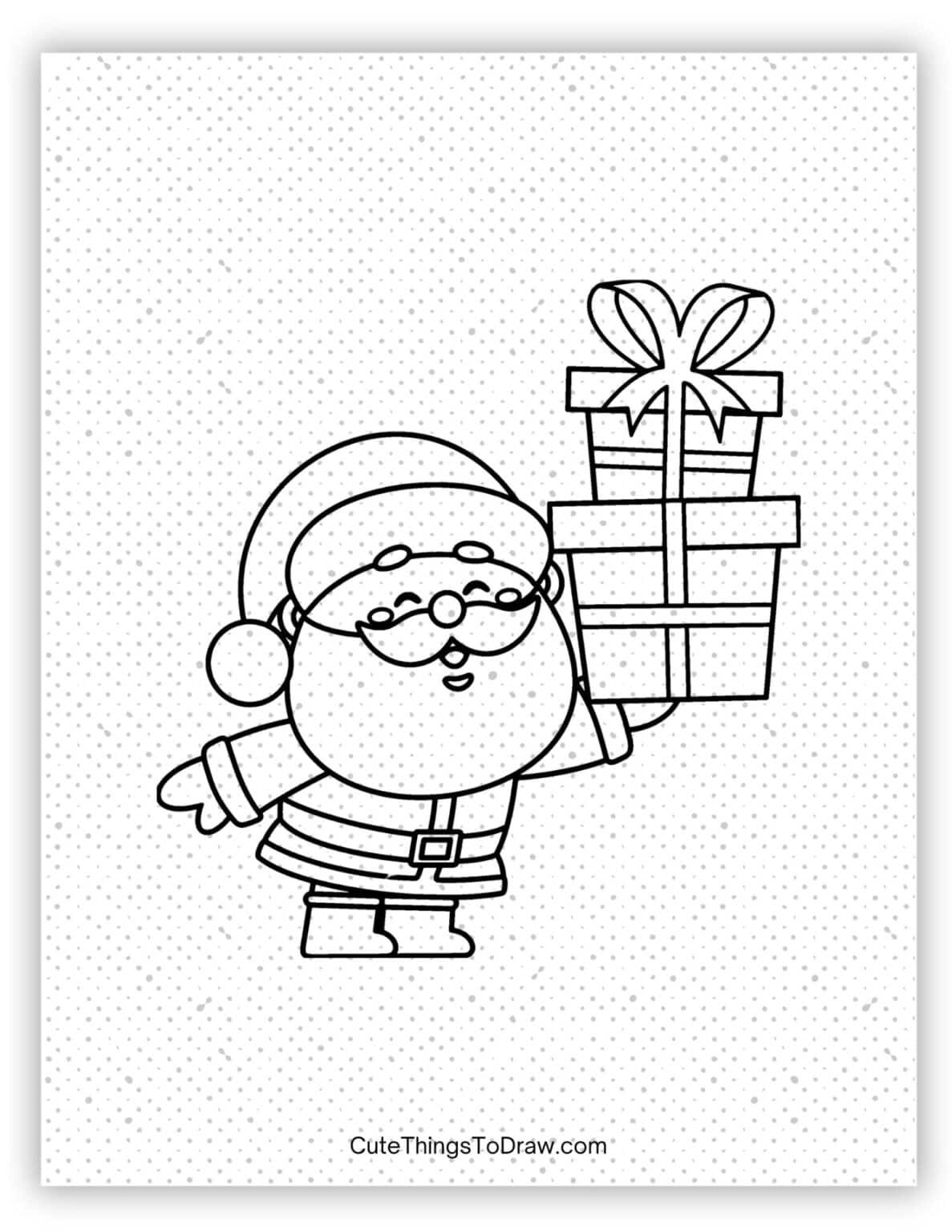 Cute Santa Claus Drawing Ideas - Cute Things to Draw
