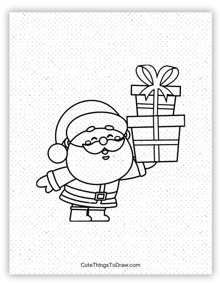 Cute Santa Claus Drawing Ideas - Cute Things to Draw