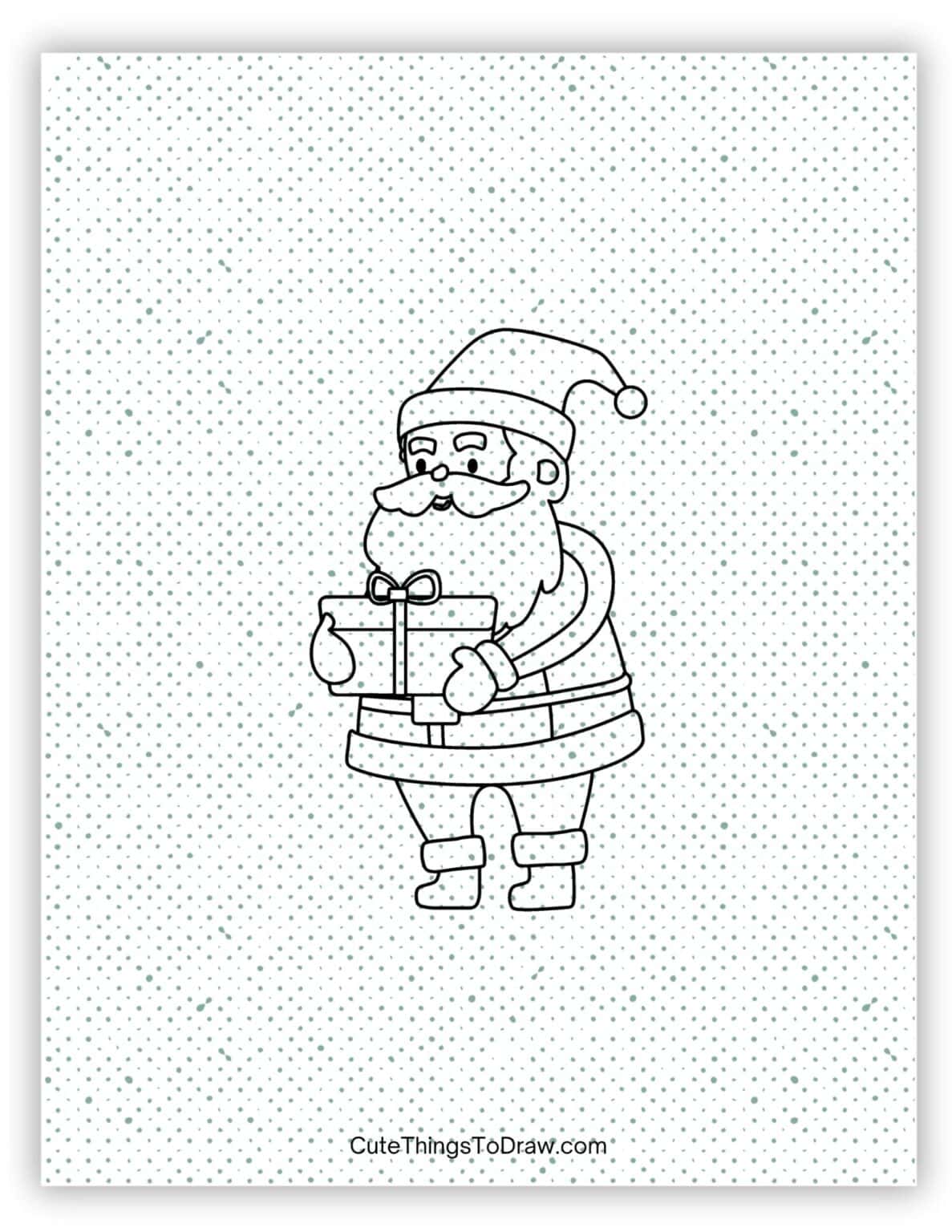 Cute Santa Claus Drawing Ideas - Cute Things to Draw