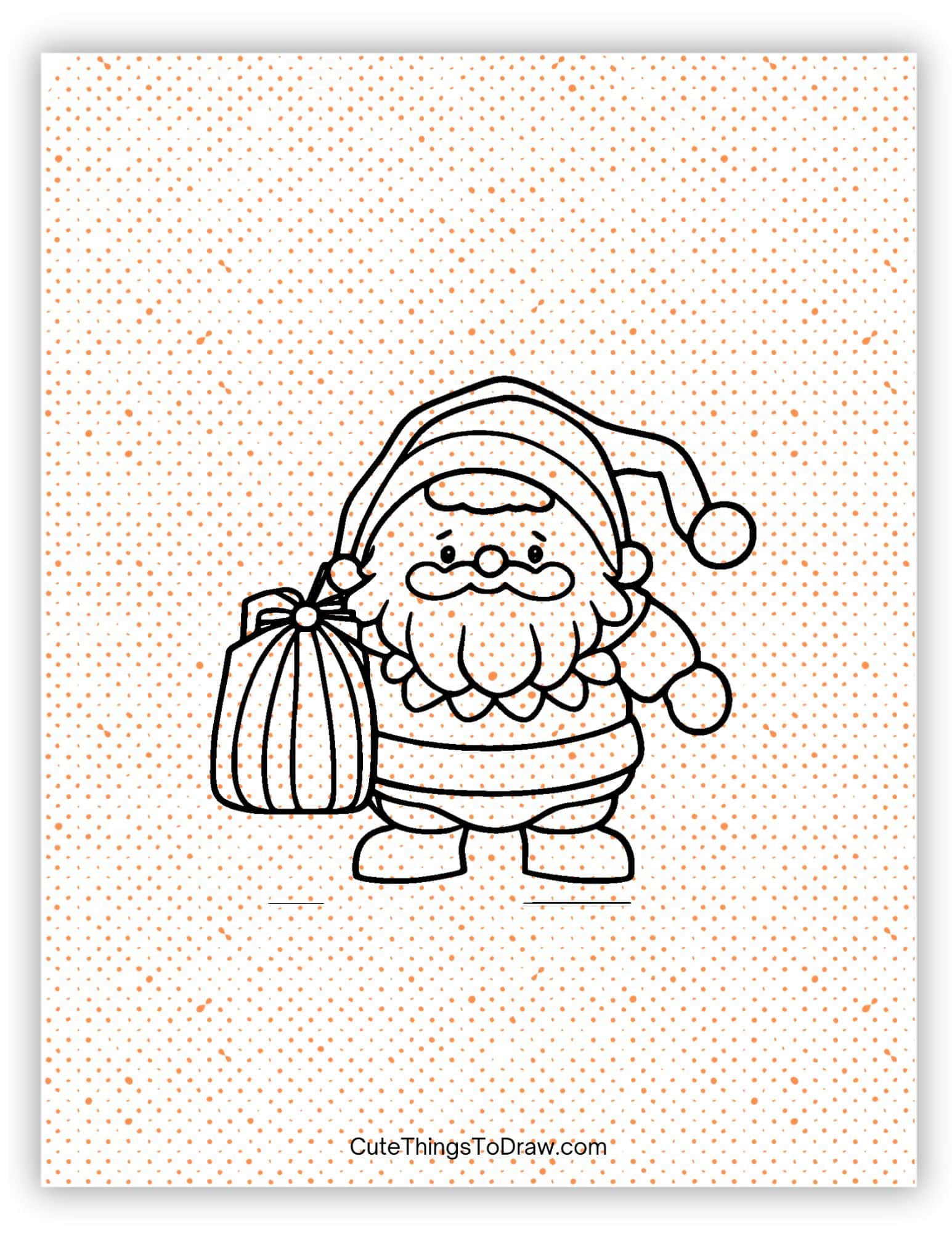 Cute Santa Claus Drawing Ideas - Cute Things to Draw