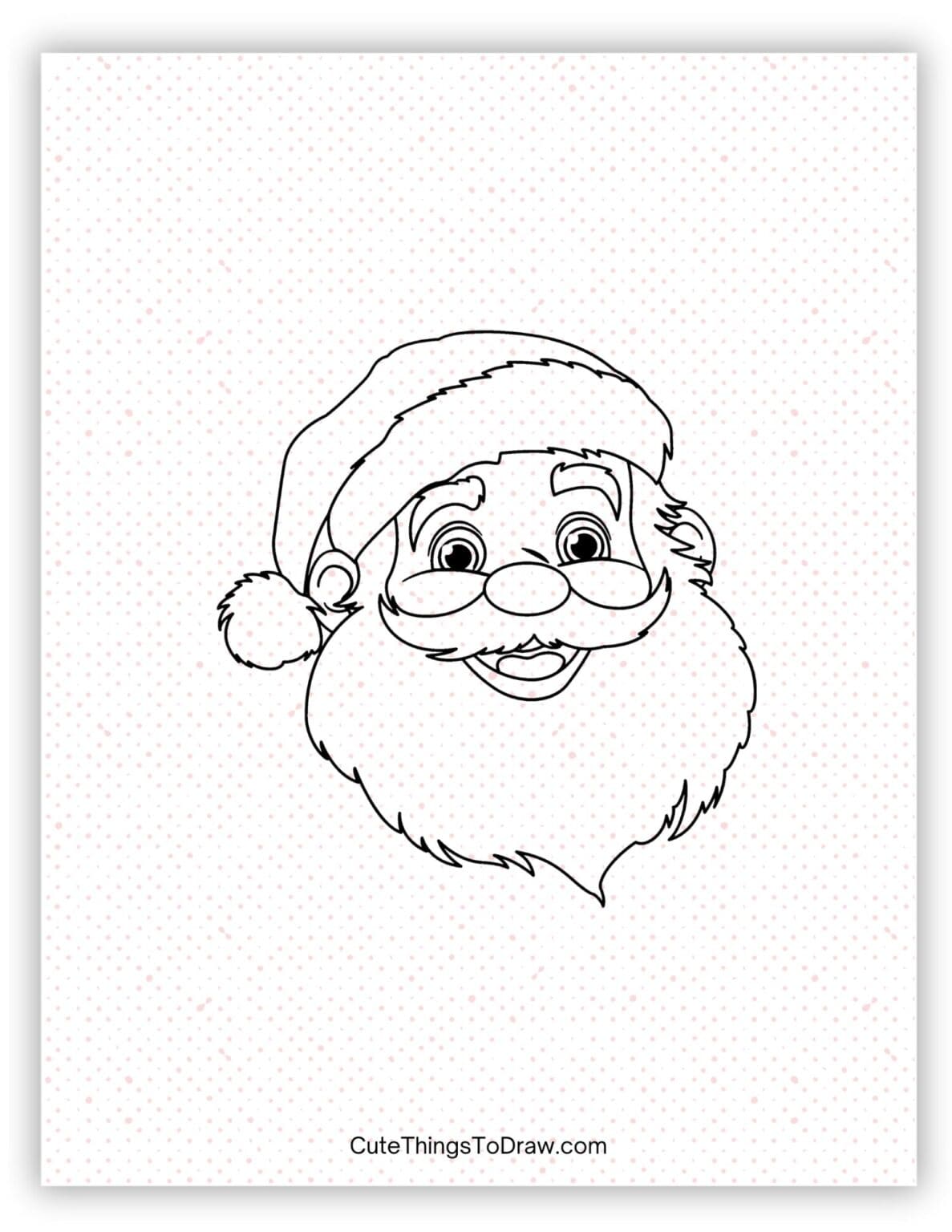 Cute Santa Claus Drawing Ideas - Cute Things to Draw