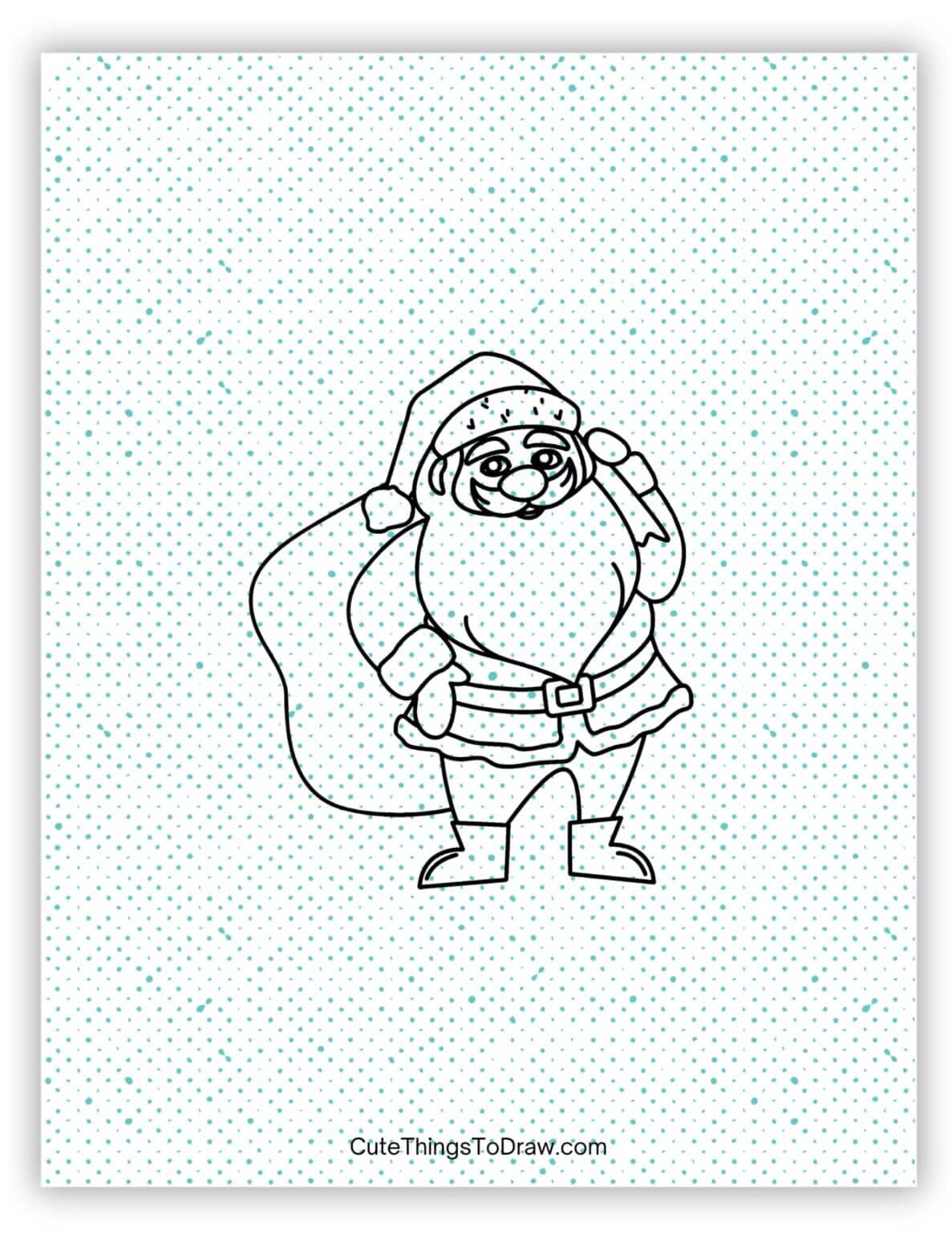 Cute Santa Claus Drawing Ideas - Cute Things to Draw