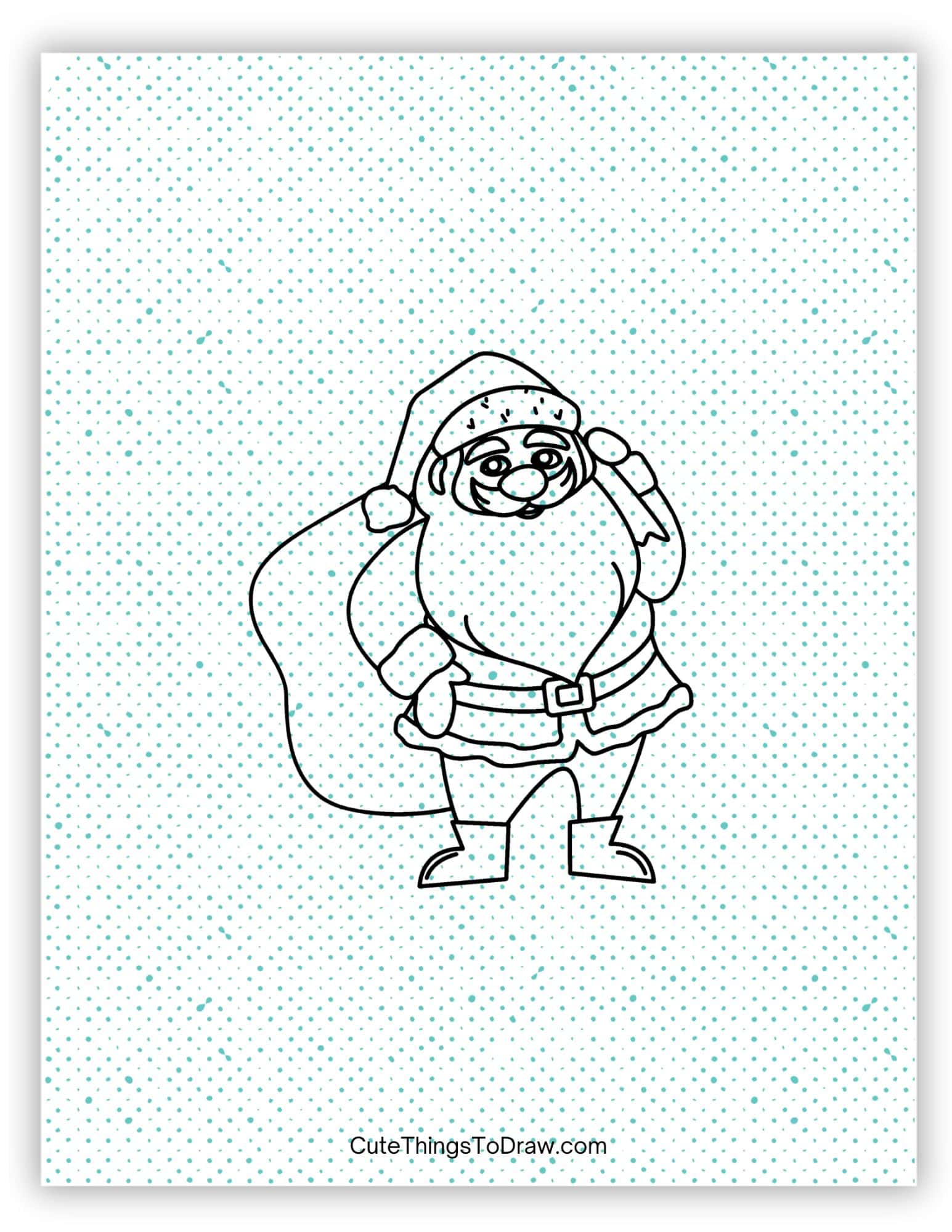 Cute Santa Claus Drawing Ideas - Cute Things to Draw