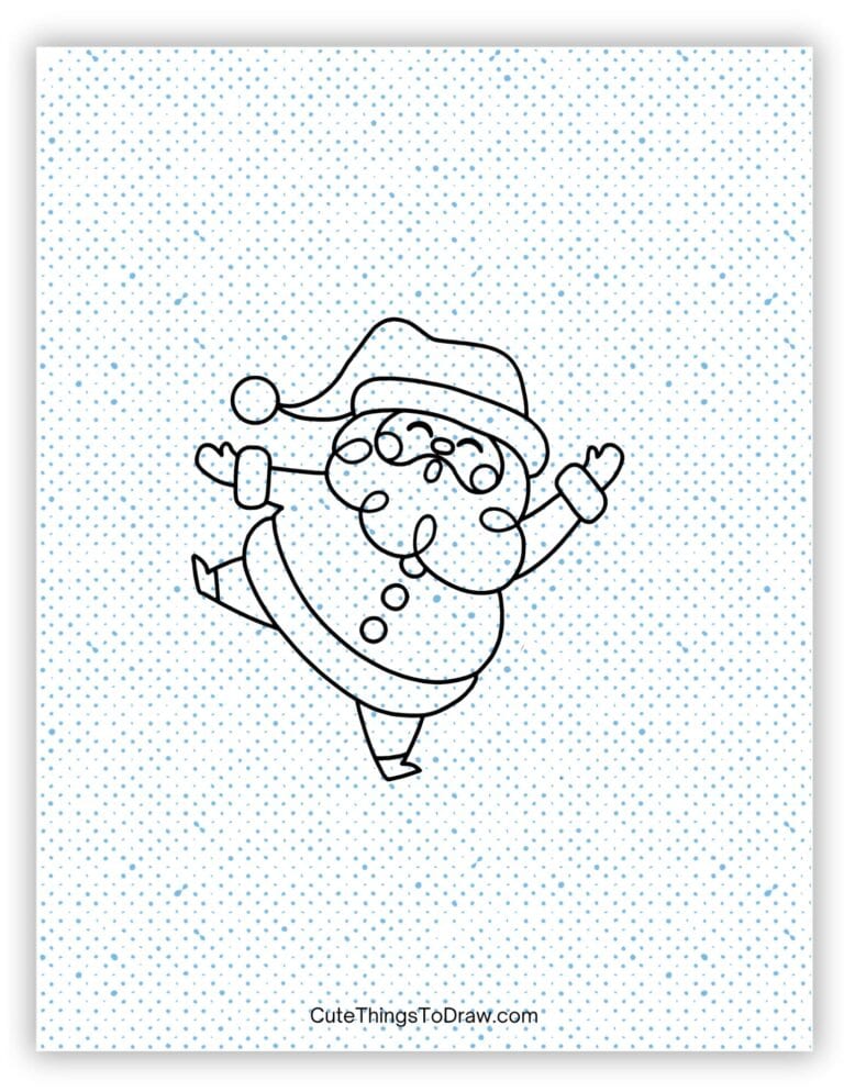 Cute Santa Claus Drawing Ideas - Cute Things to Draw