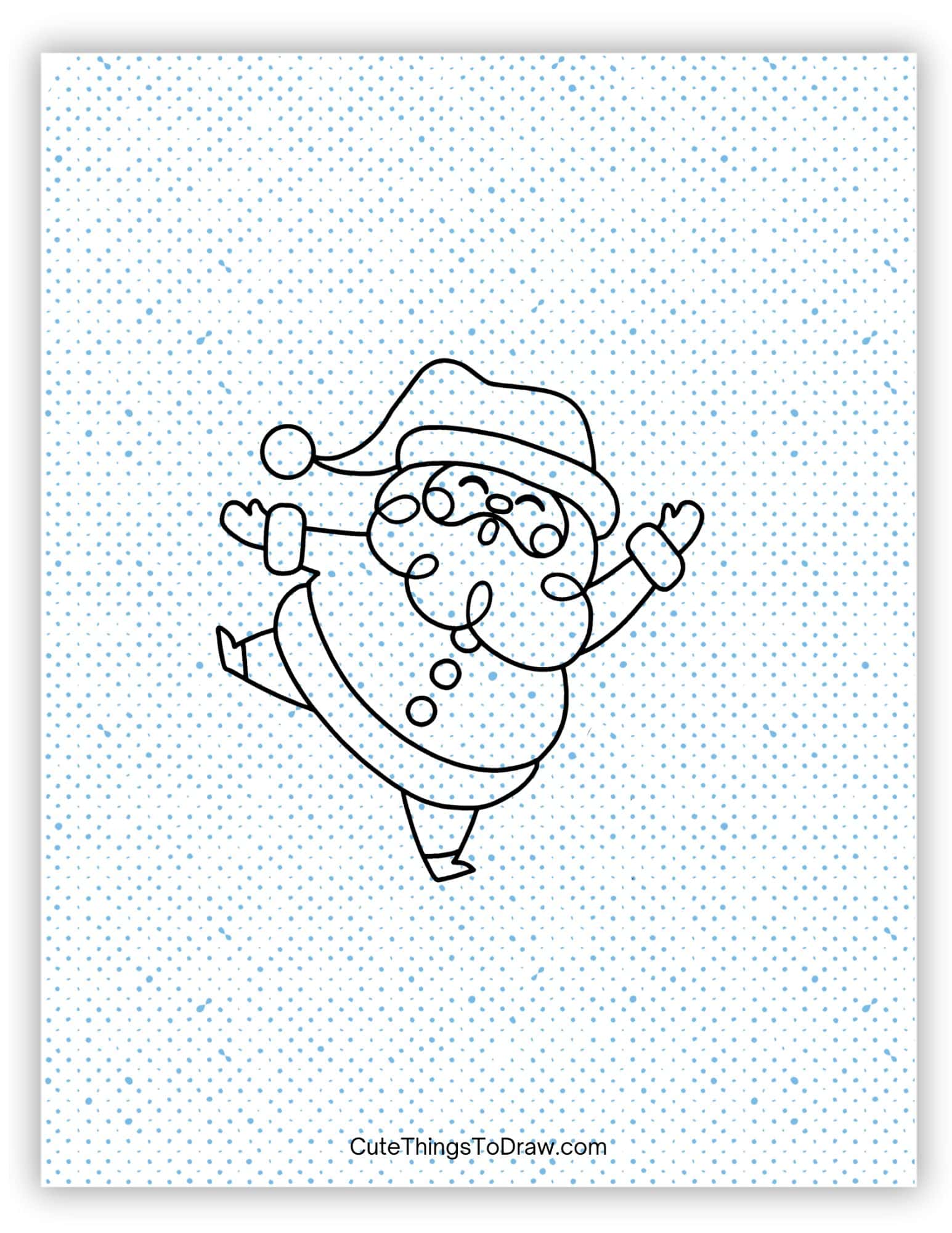 Cute Santa Claus Drawing Ideas - Cute Things to Draw