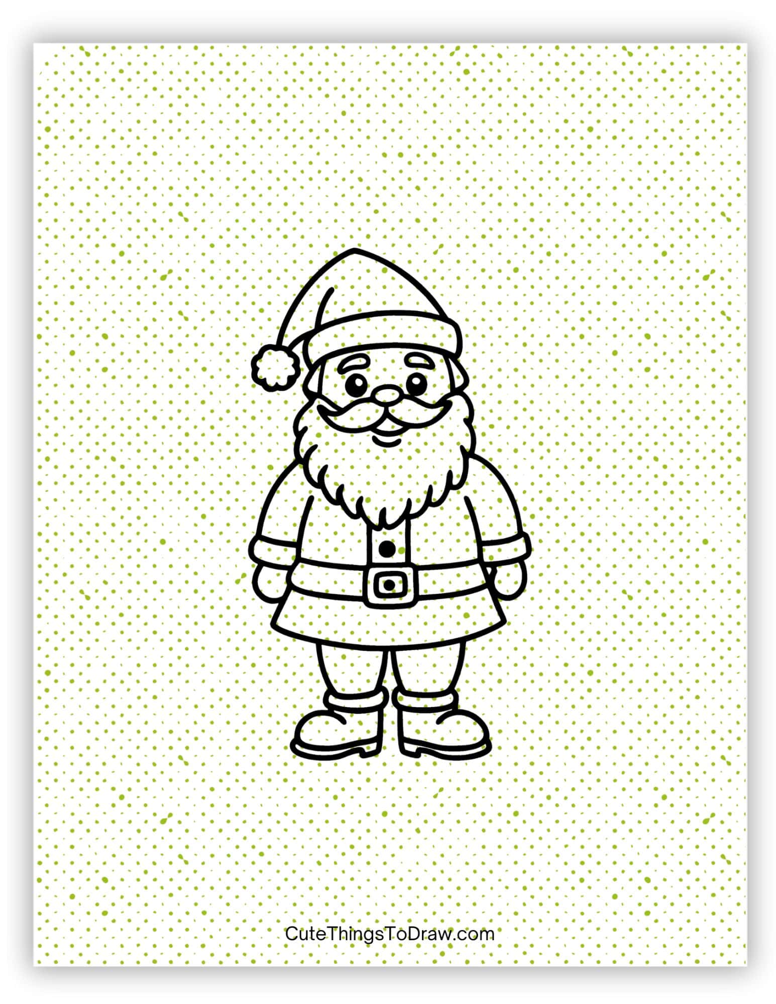 Cute Santa Claus Drawing Ideas - Cute Things to Draw