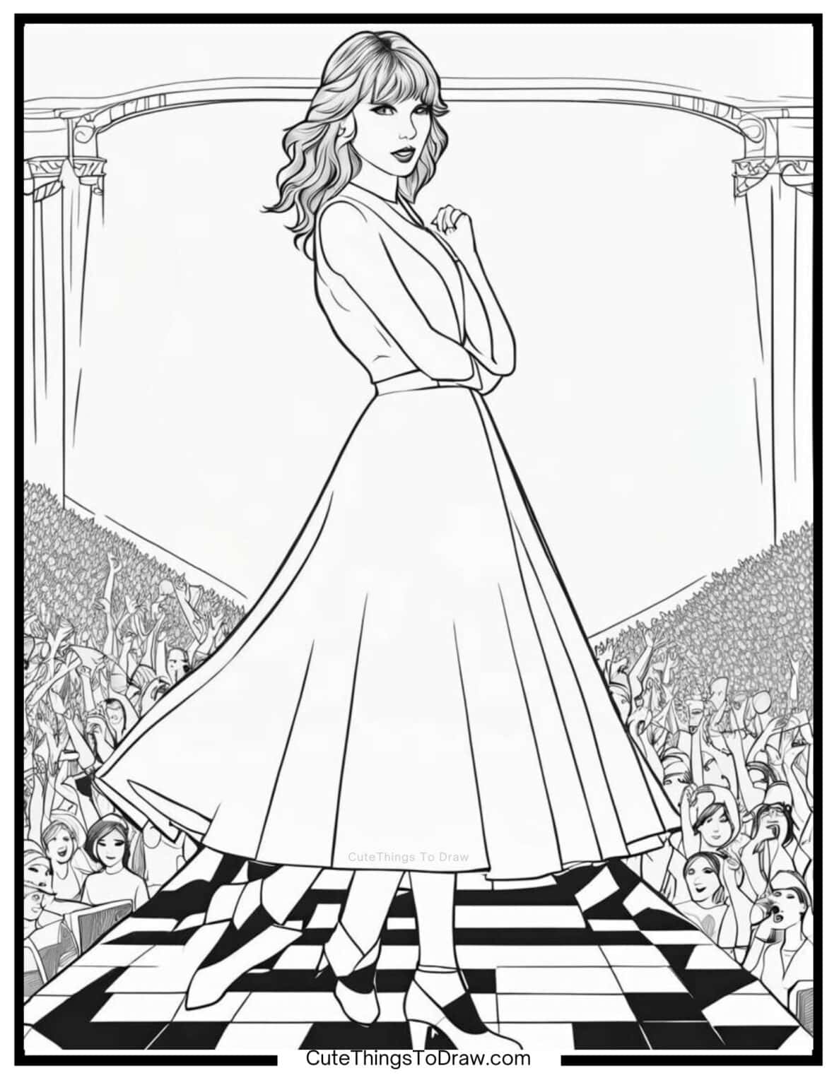 Taylor Swift Coloring Pages (Free PDF Printables) - Cute Things to Draw