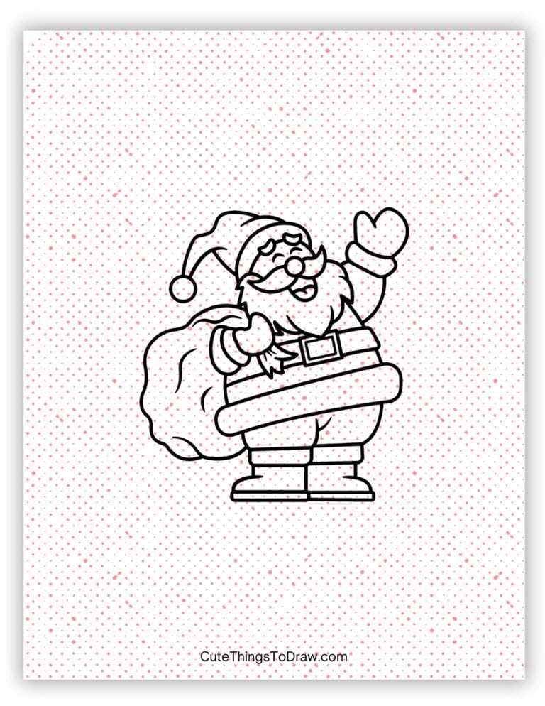 Cute Santa Claus Drawing Ideas - Cute Things to Draw