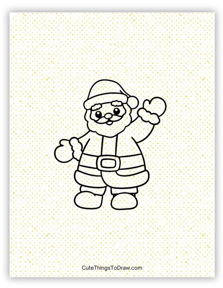 Cute Santa Claus Drawing Ideas - Cute Things to Draw
