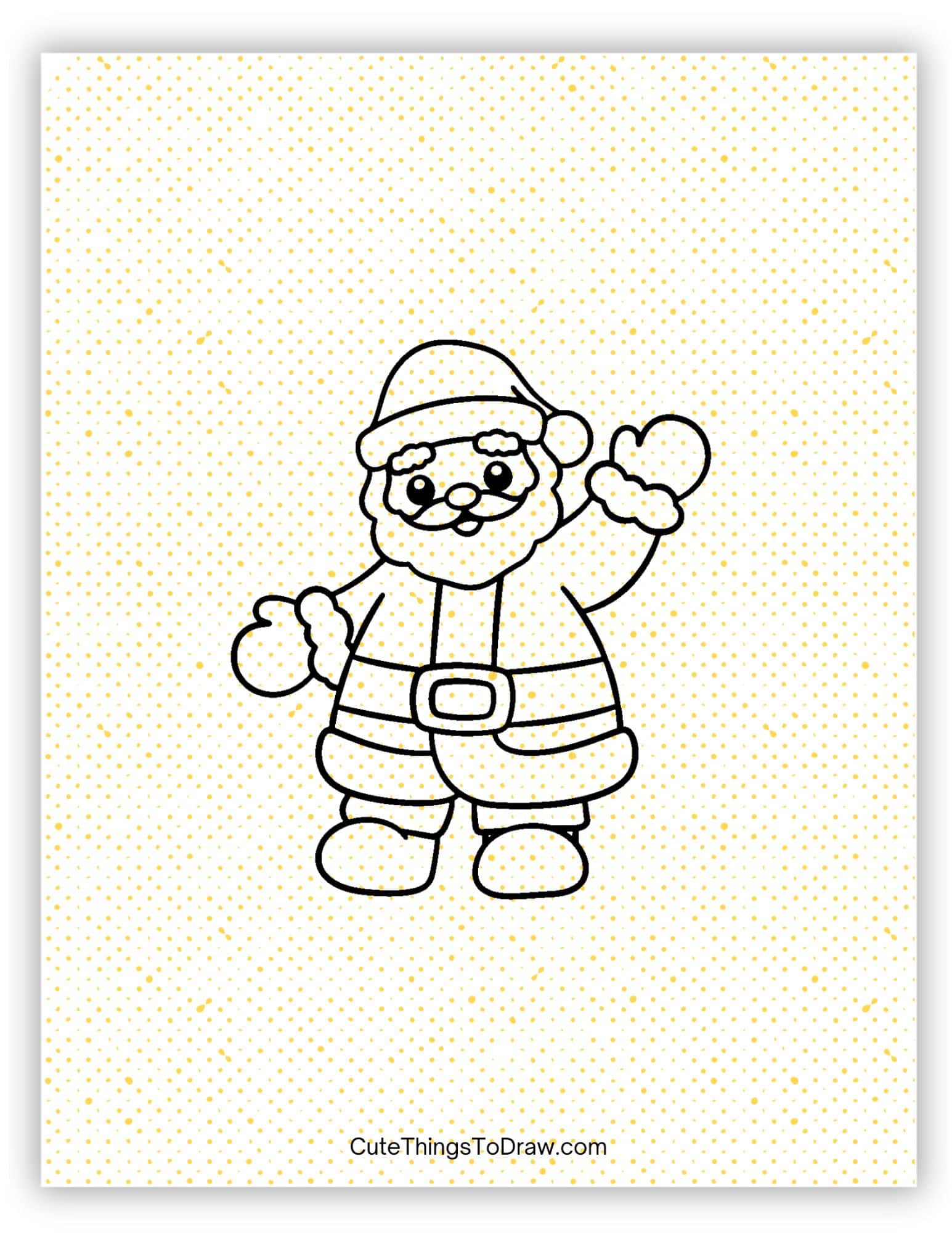 Cute Santa Claus Drawing Ideas - Cute Things to Draw